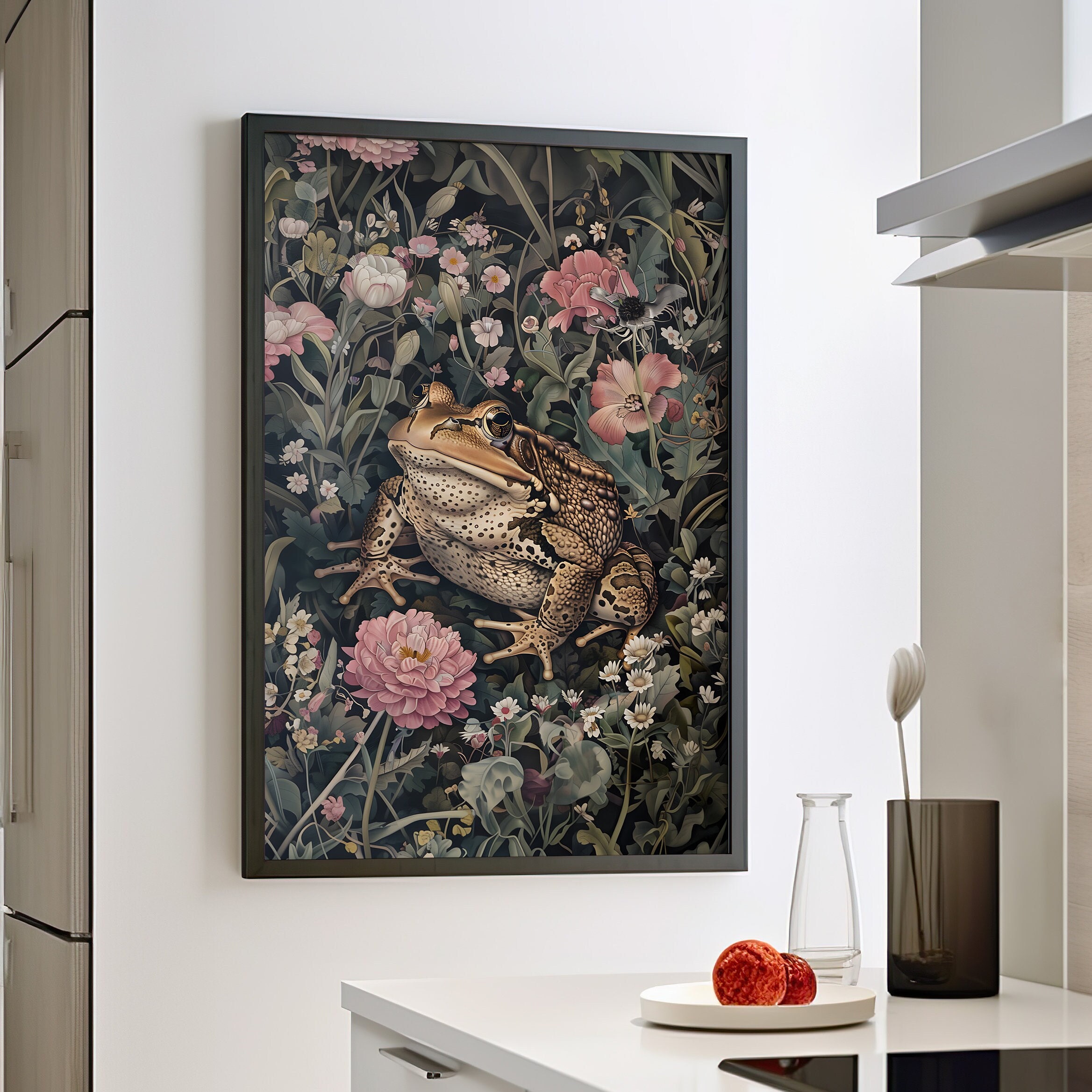369 Prints Whimsical Frog William Morris Wall Art Print Canvas, Vintage ...