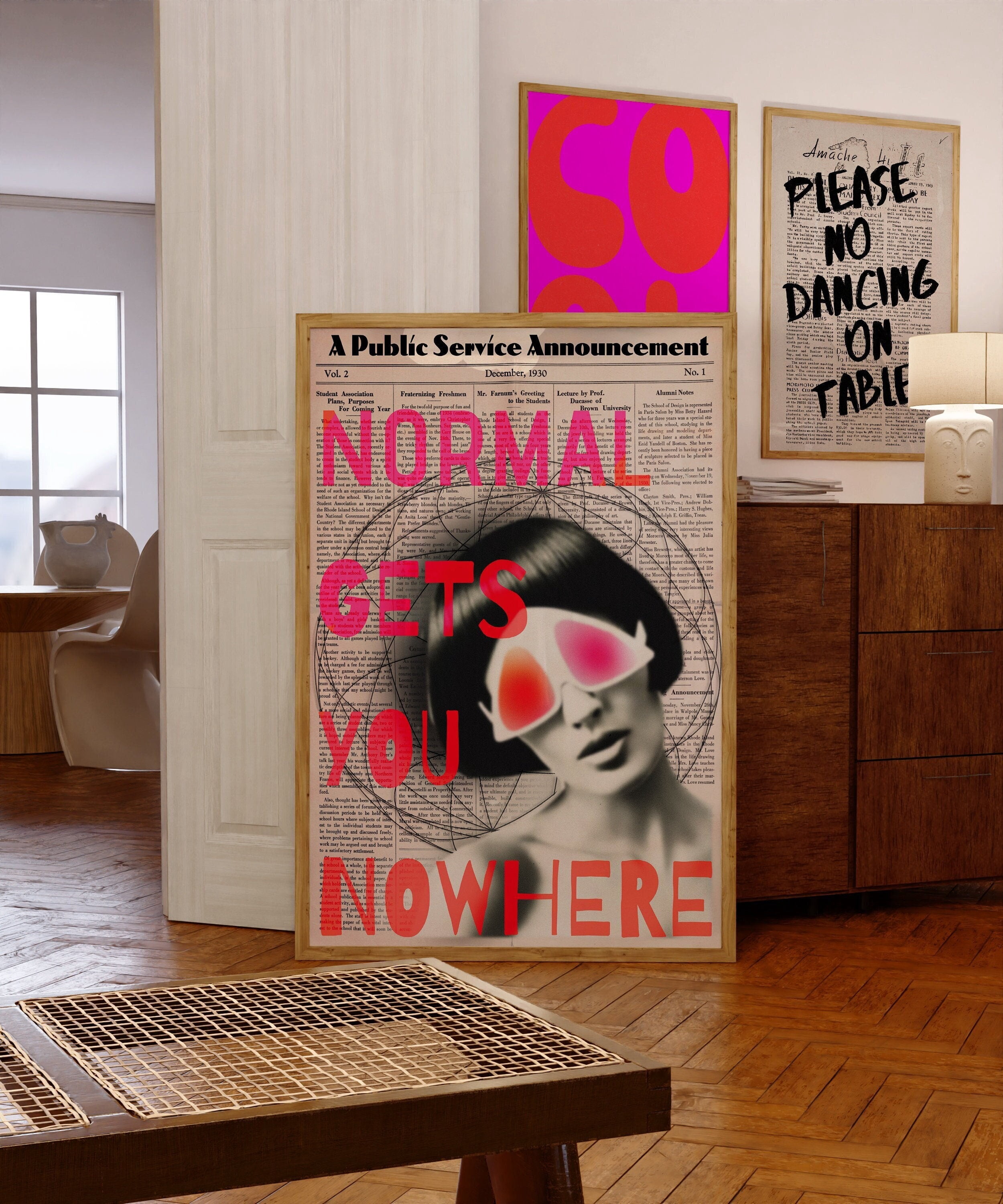 369 Prints affirmation Poster, 70S Poster, Red Wall Art, Trendy Wall ...