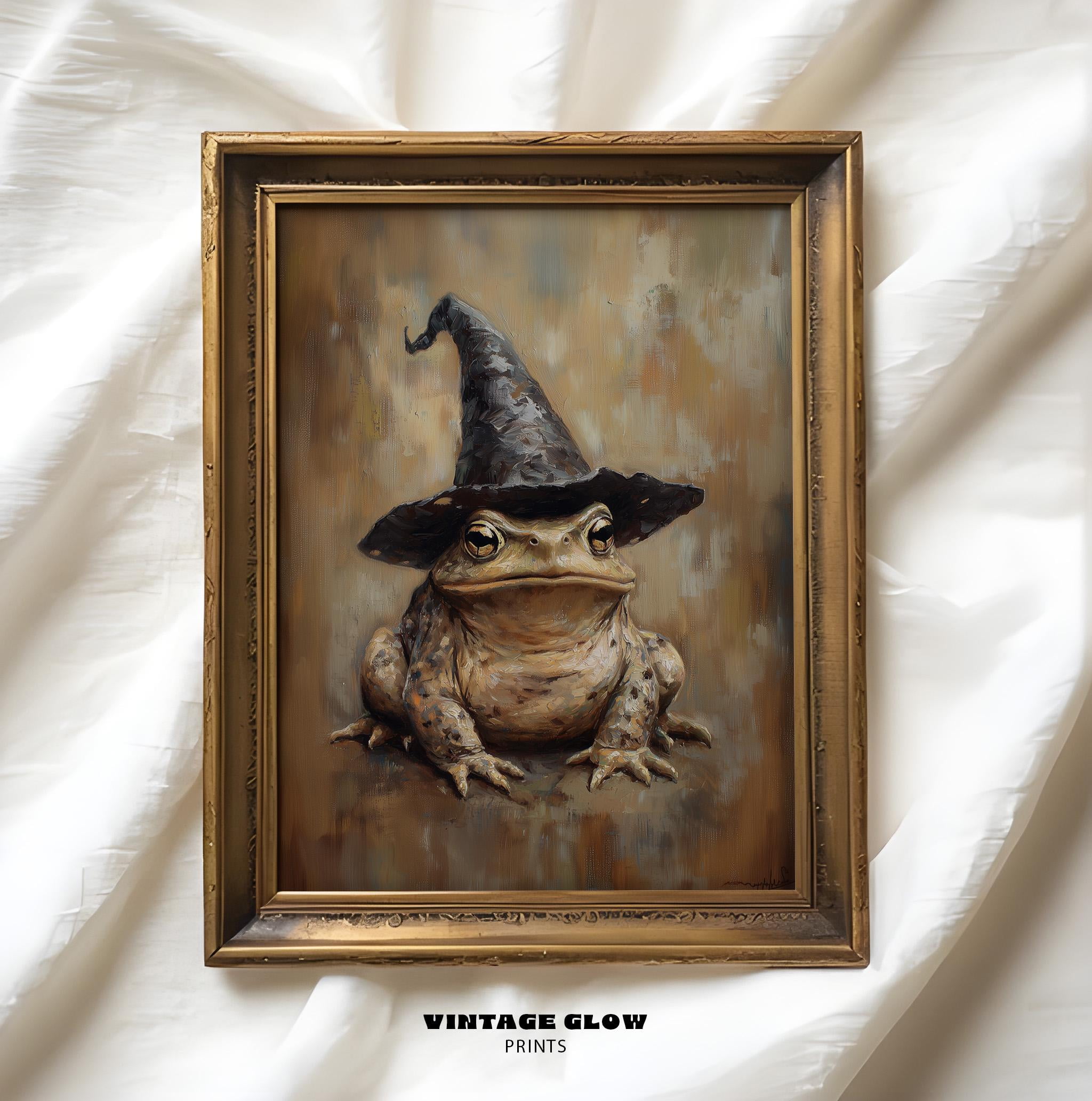 369 Prints antique Witch Toad Art | Gothic Halloween Frog Print | Dark ...