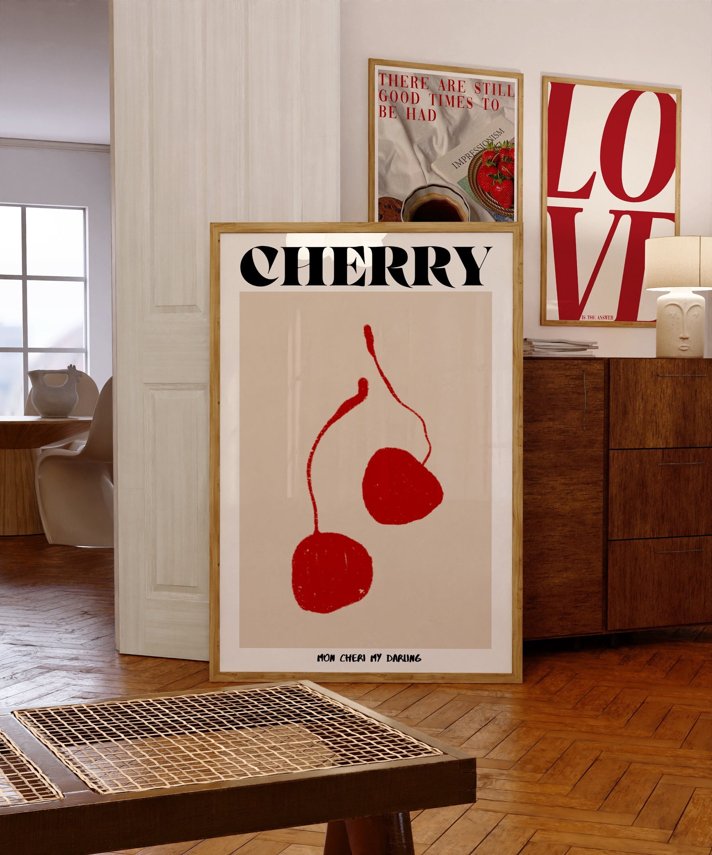 369 Prints cherry Poster, Retro Print, 70S Poster, Psychedelic Art ...