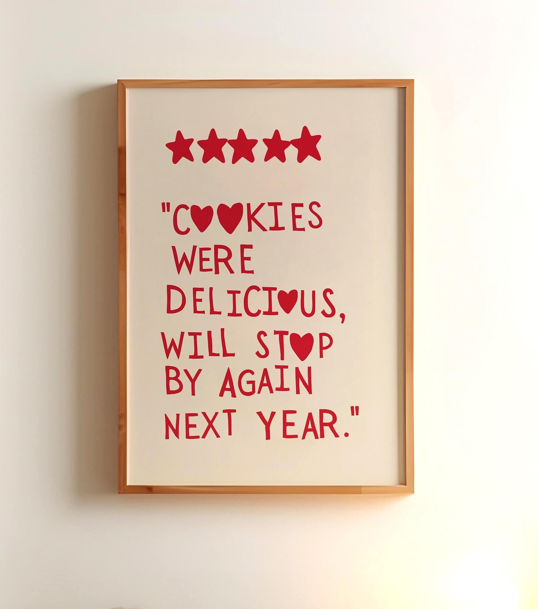 369 Prints clause Print Five Star Review Poster Christmas Cookies Print ...