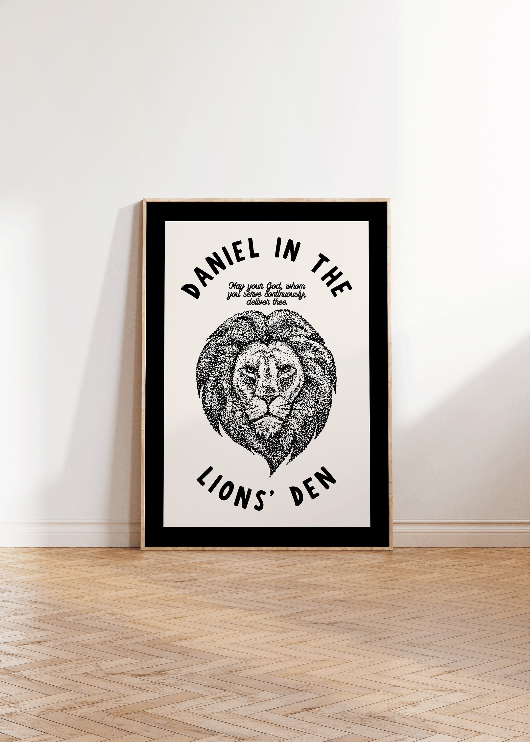 369 Prints daniel In The Lions Den Print Vintage Scripture Poster ...
