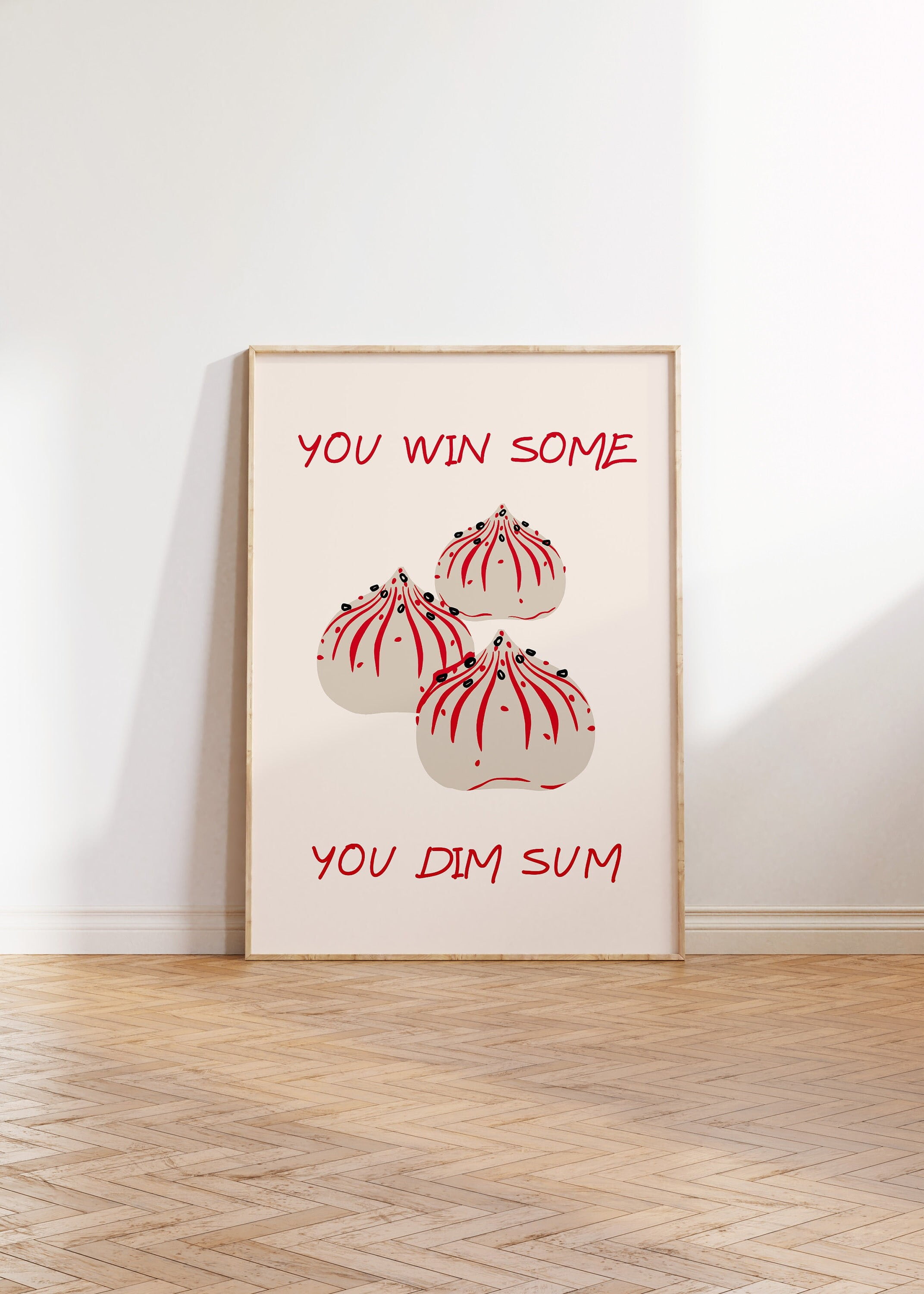 369 Prints dim Sum Print Cute Food Art Minimalist Kitchen Wall Art ...