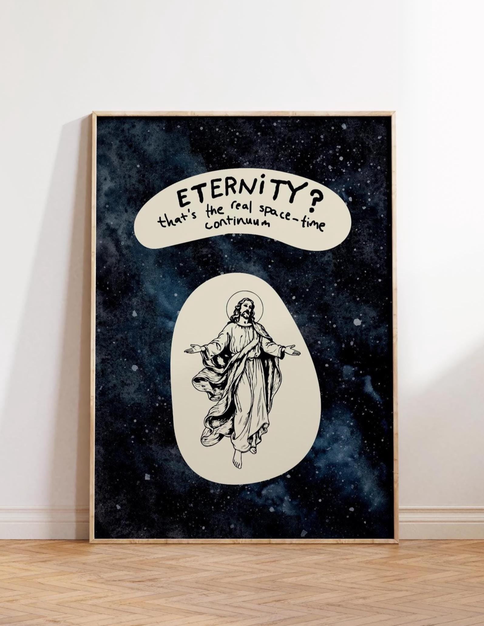 369 Prints funny Bible Print Outer Space Poster Christian Humor Art ...