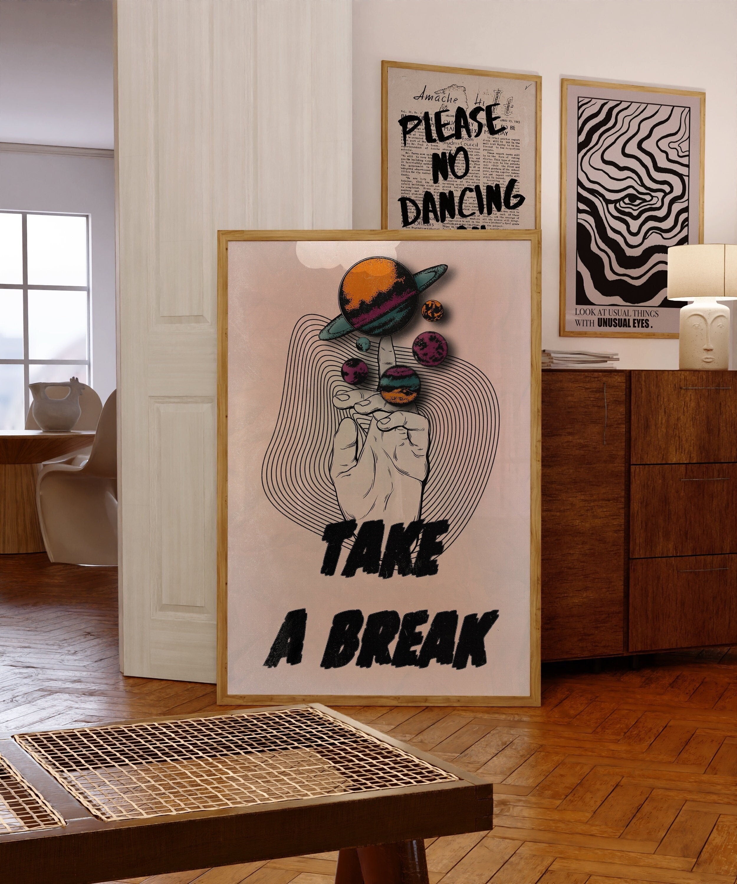 369 Prints gadient Art, 70S Art, Trippy Art Print, Aura Print ...