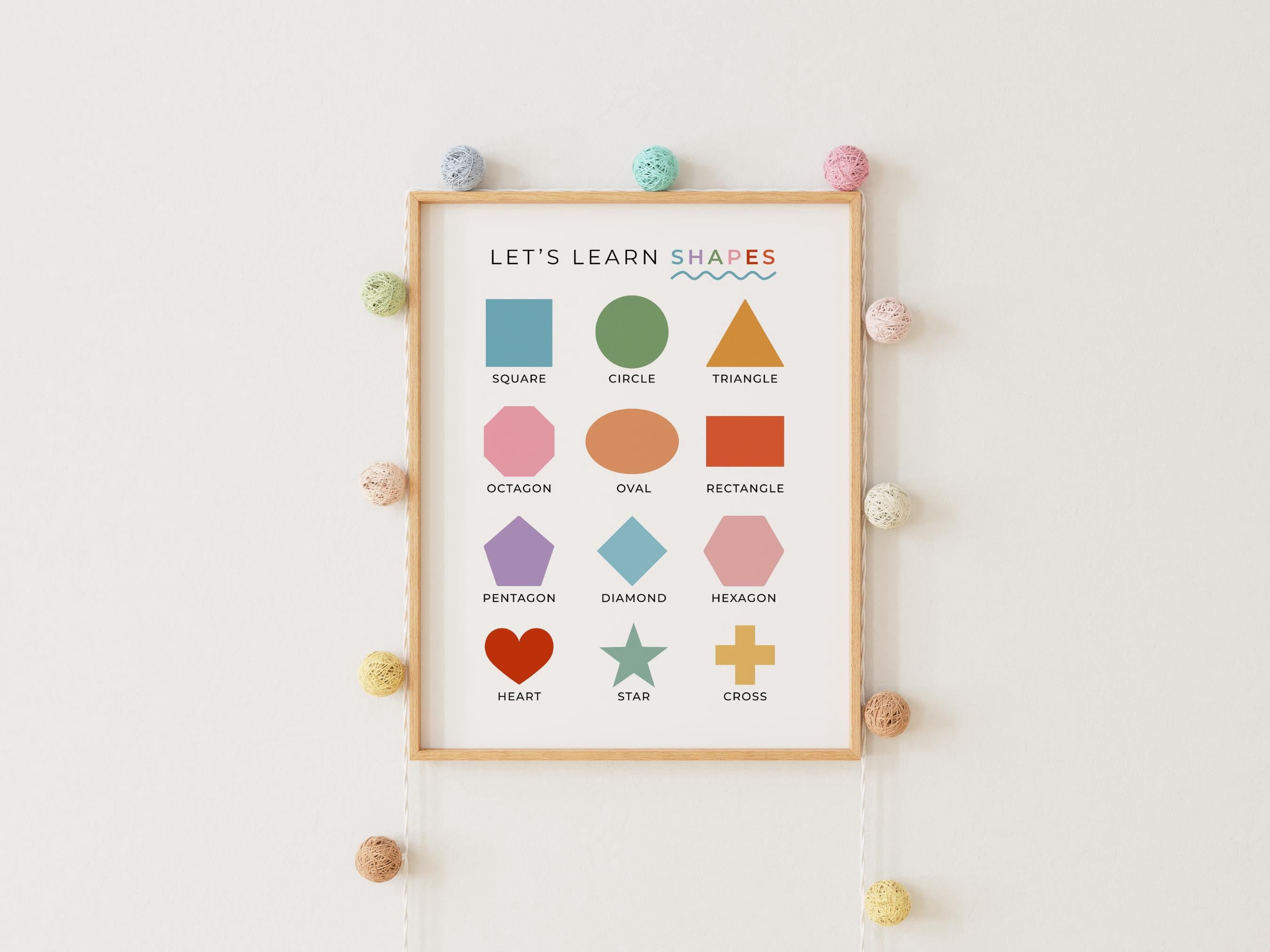 369 Prints geometric Shapes Chart Print | Kids Educational Poster Wall ...
