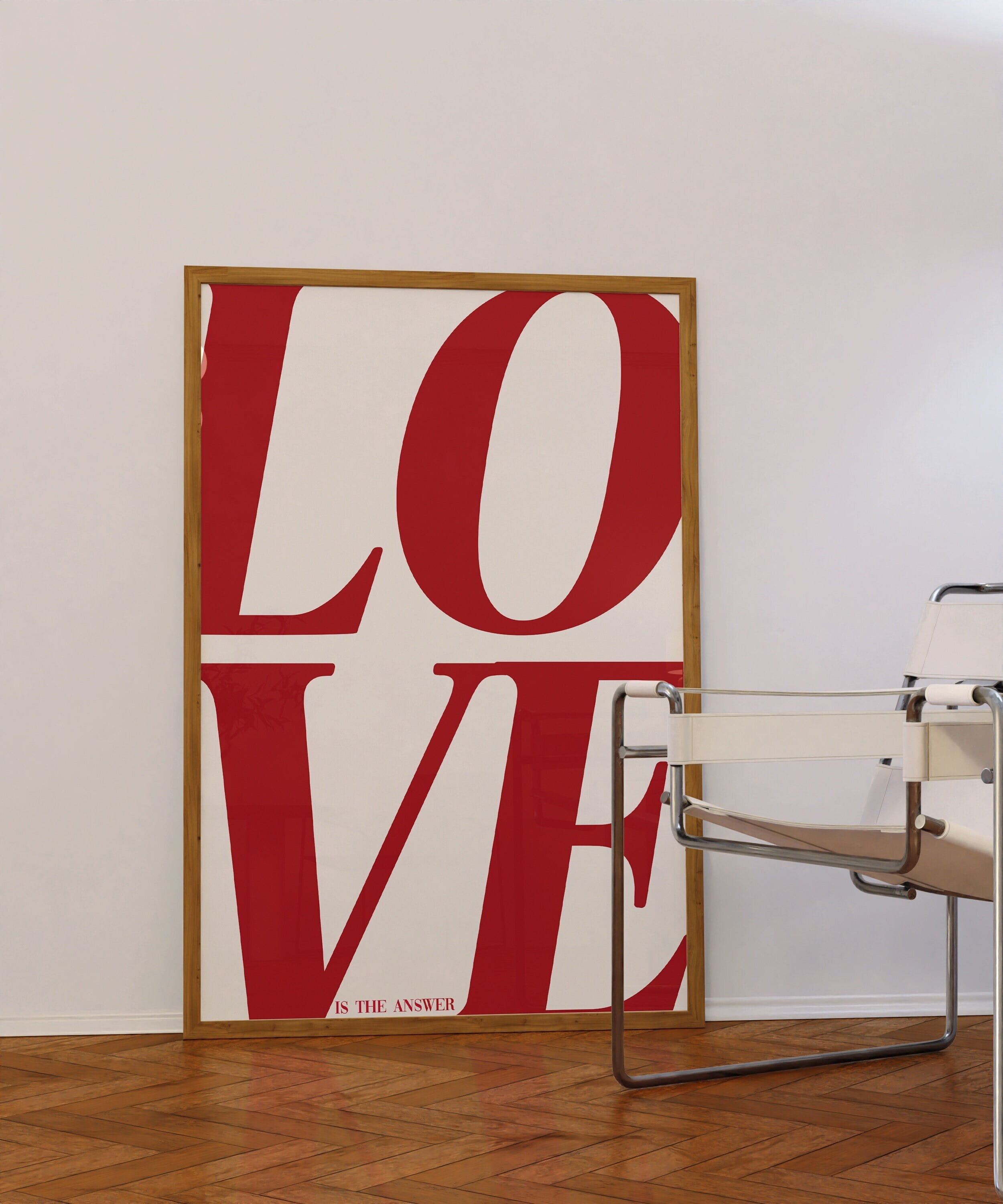 369 Prints love Poster, 70S Wall Print, Red Wall Art, Newspaper Poster ...