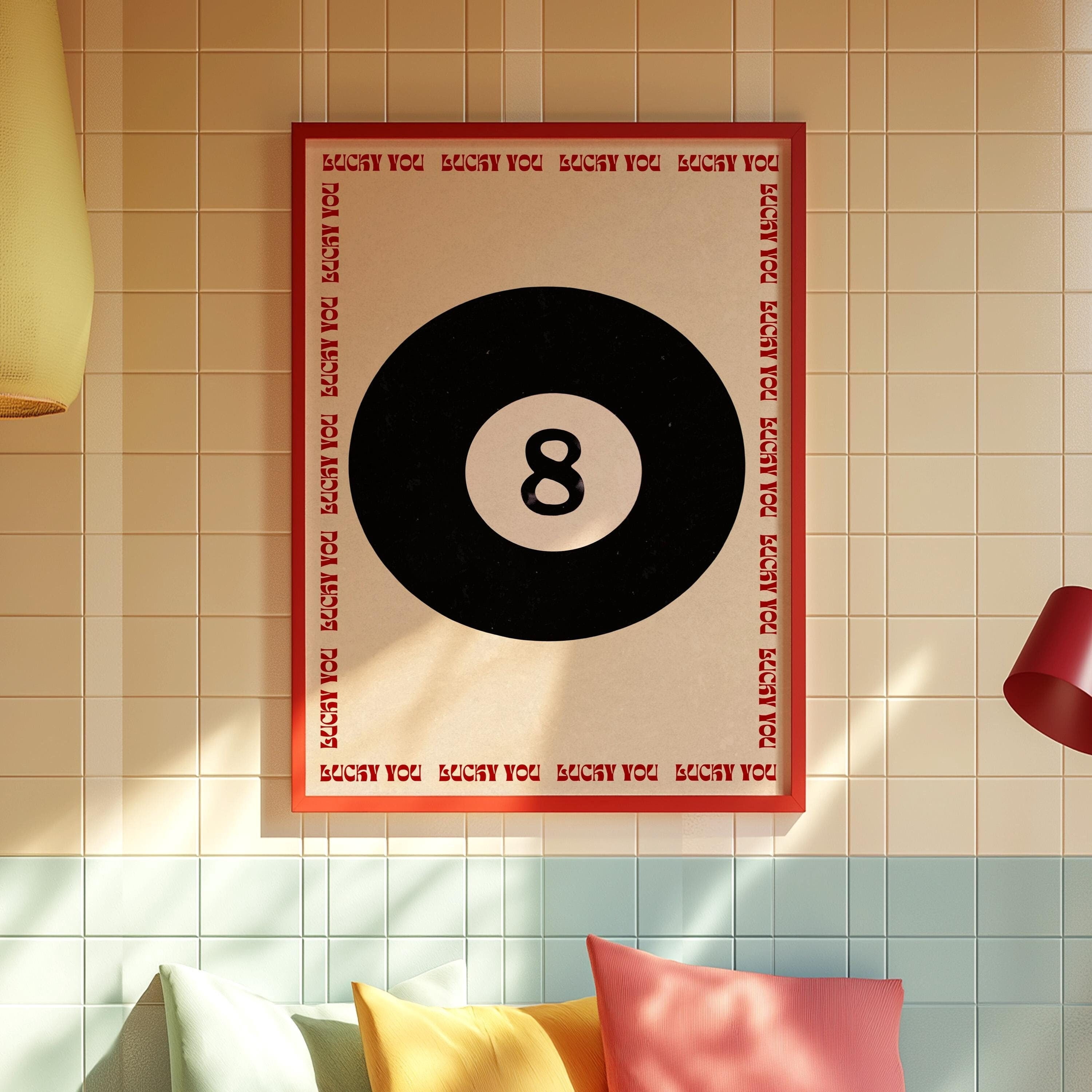 369 Prints lucky 8 Pool Ball, Aesthetic Apartment Art, Preppy Poster ...