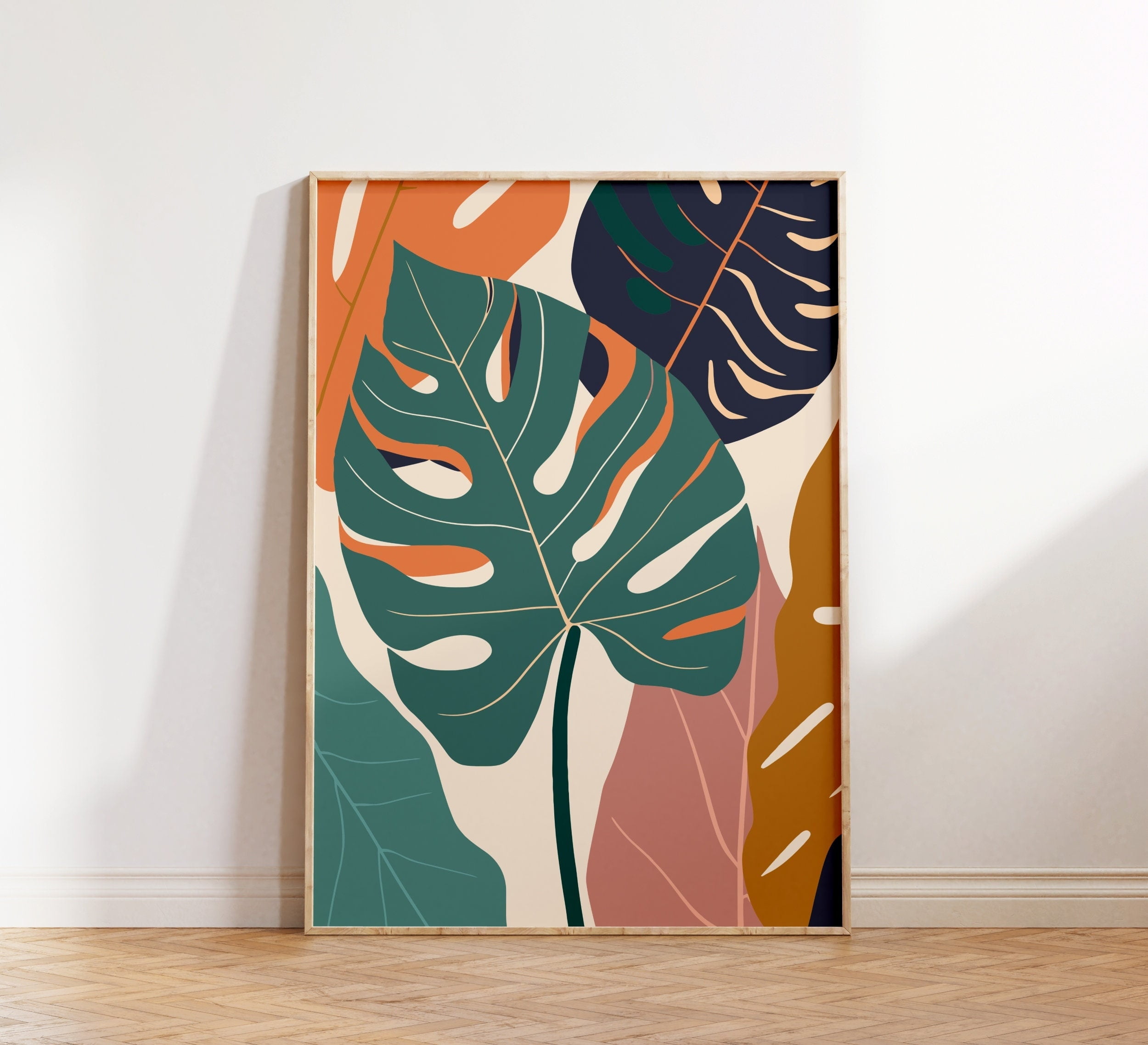 369 Prints monstera Wall Art, Minimalist Tropical Decor Boho Greenery ...