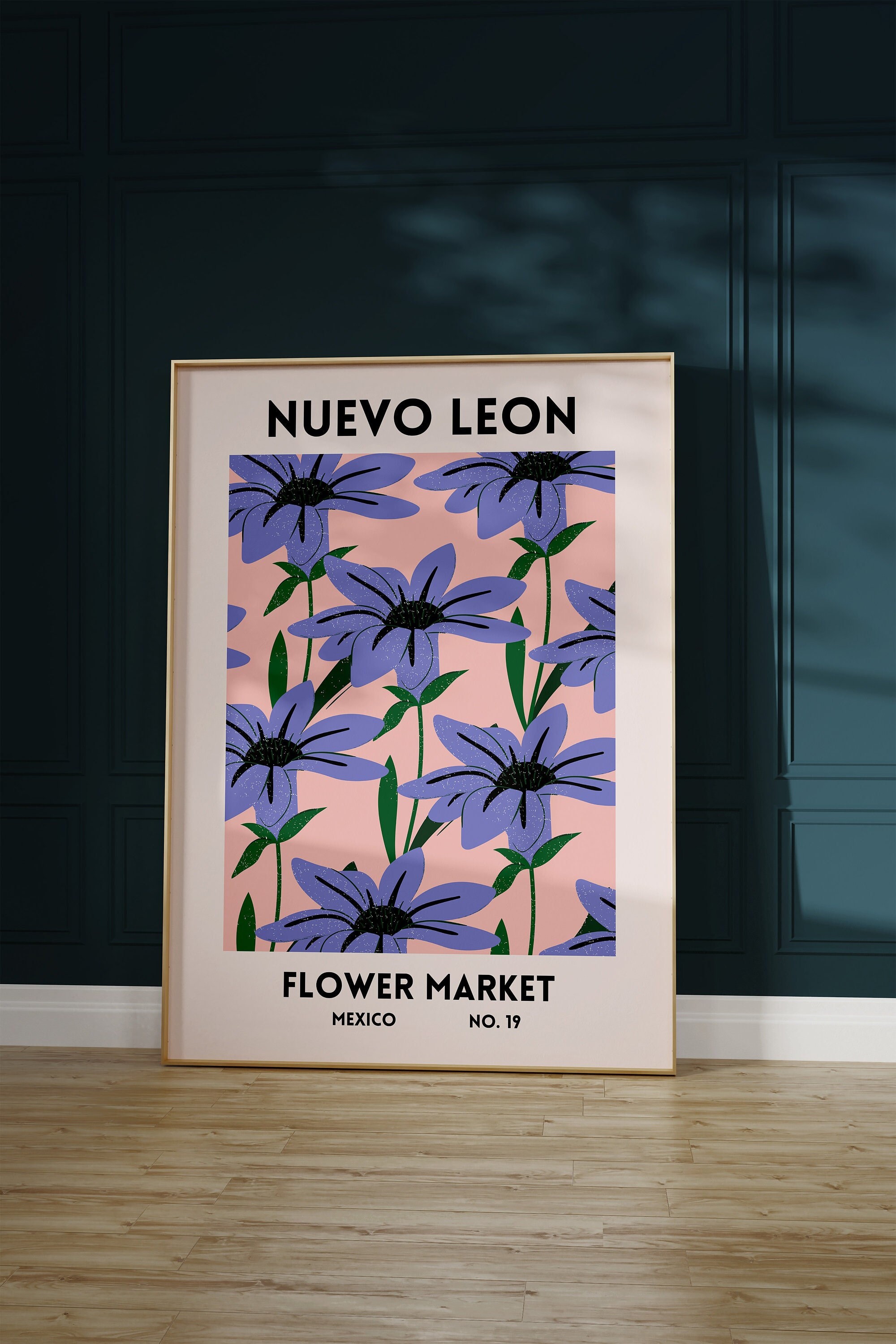 369 Prints nuevo Leon Print Mexican Flower Market Poster Purple Flower ...