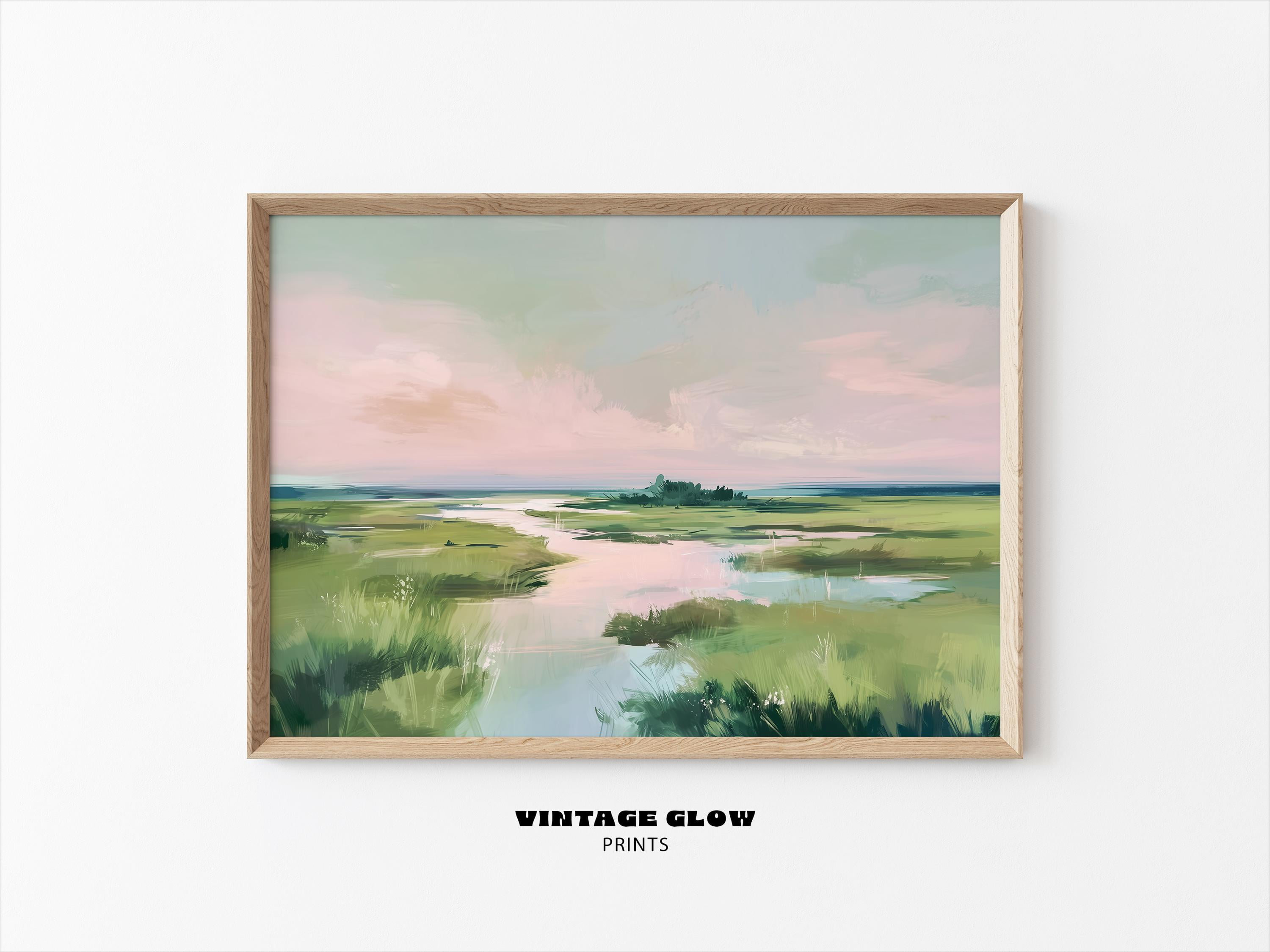 369 Prints pastel Marsh Sunset Wall Art | Coastal Carolina Landscape ...