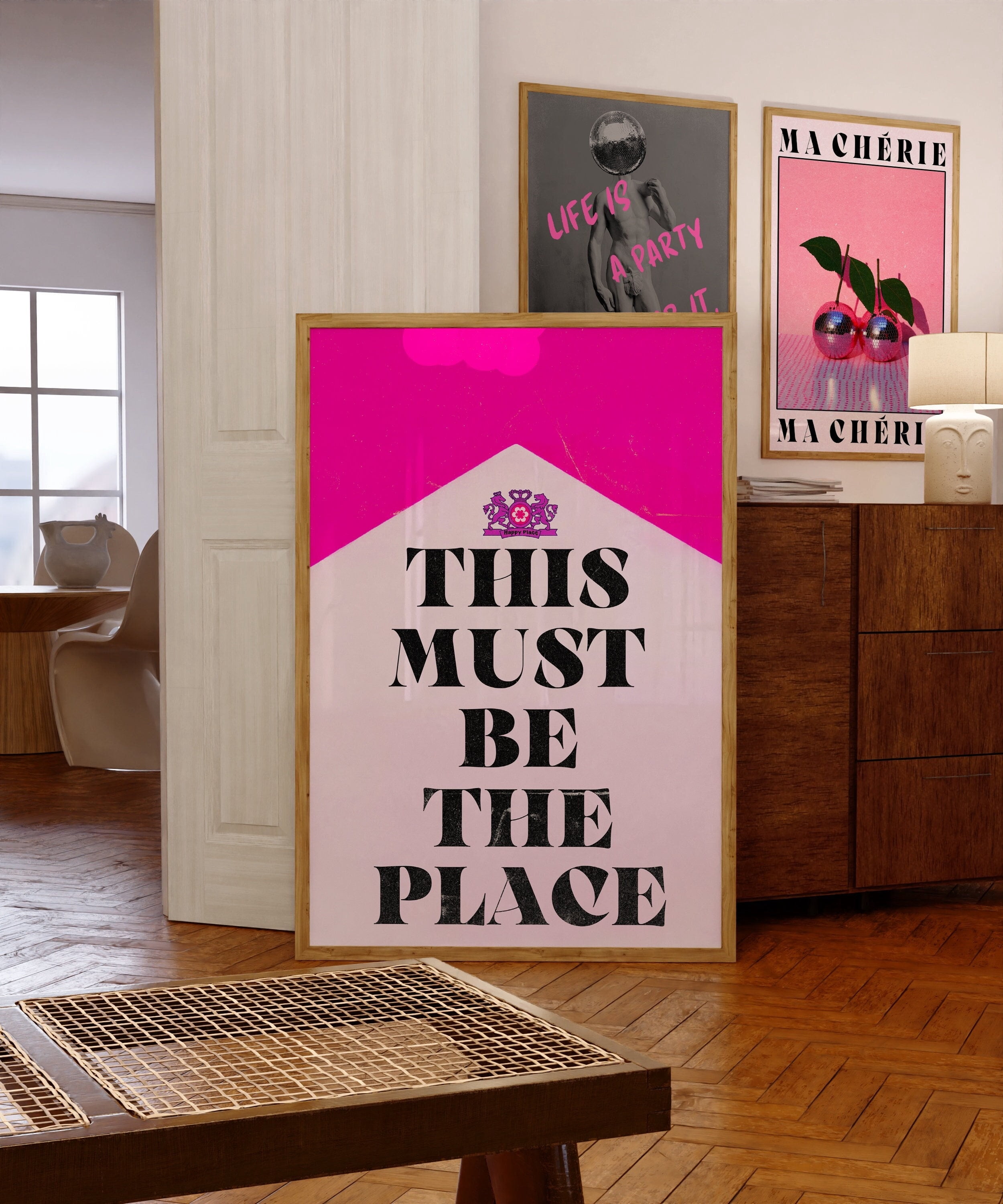 369 Prints pink Wall Art, 70S Poster, Trendy Wall Art, Psychedelic ...
