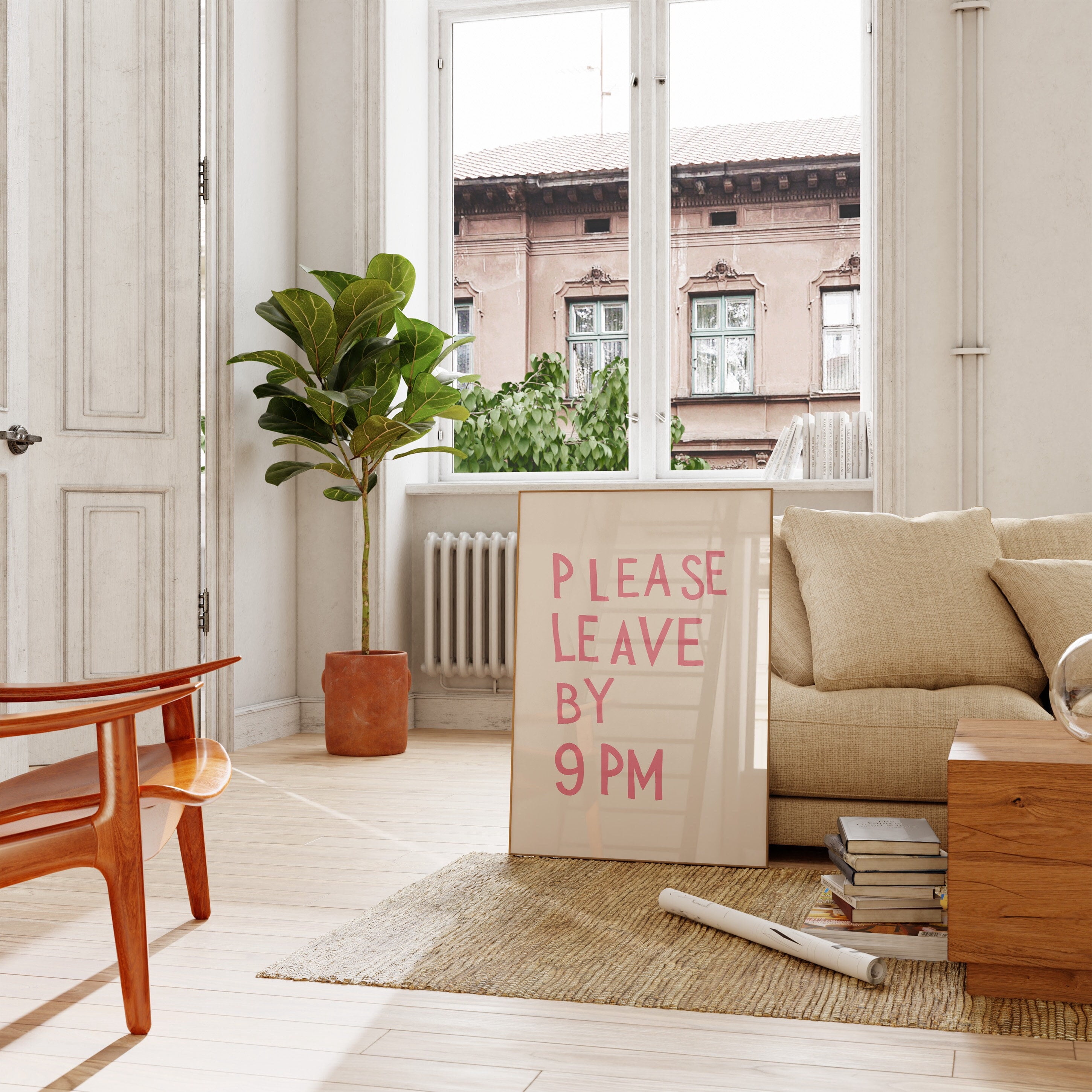 369 Prints please Leave By 9Pm Print Funny Goodbye Print Aesthetic Home ...