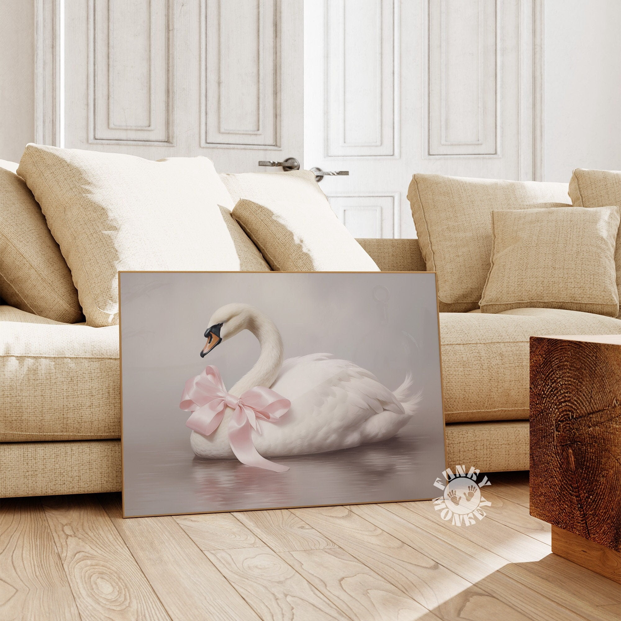 369 Prints swan Pink Bow Print, Coquette Room Decor, Nursery, Coquette ...