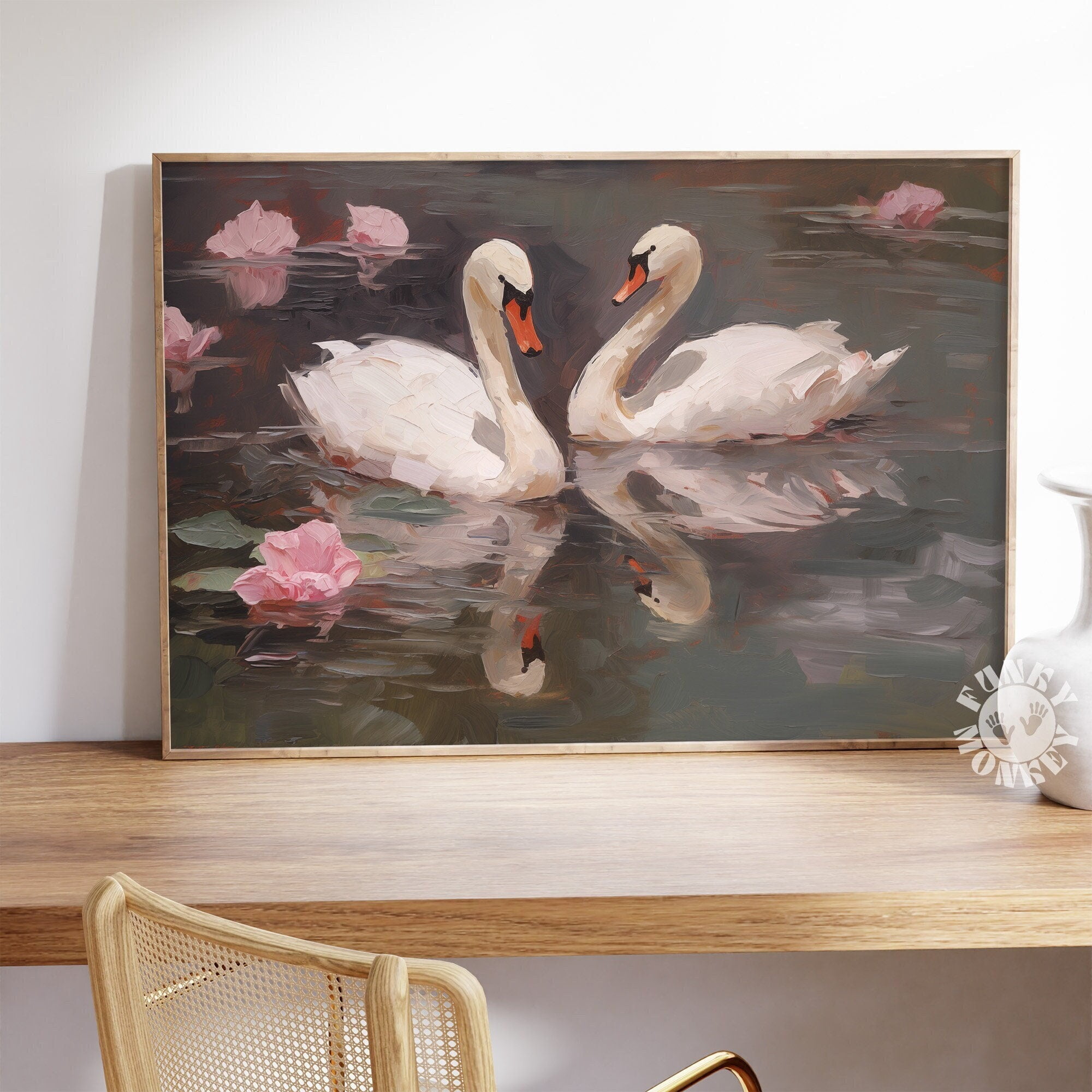 369 Prints swan Print, Coquette Room Decor, Swan, Vintage Nursery ...