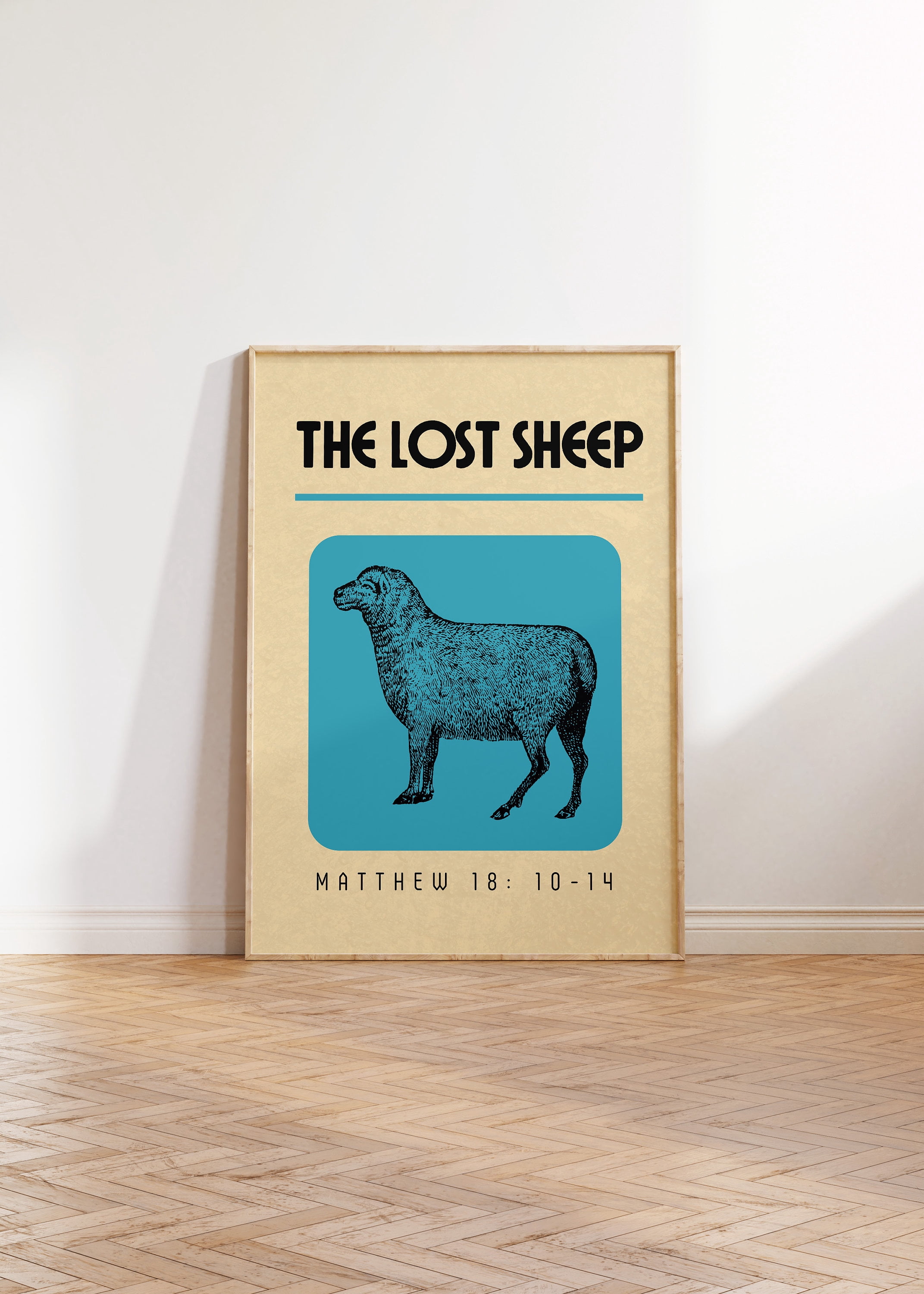 369 Prints the Lost Sheep Print Retro Bible Poster Godly Home Decor ...