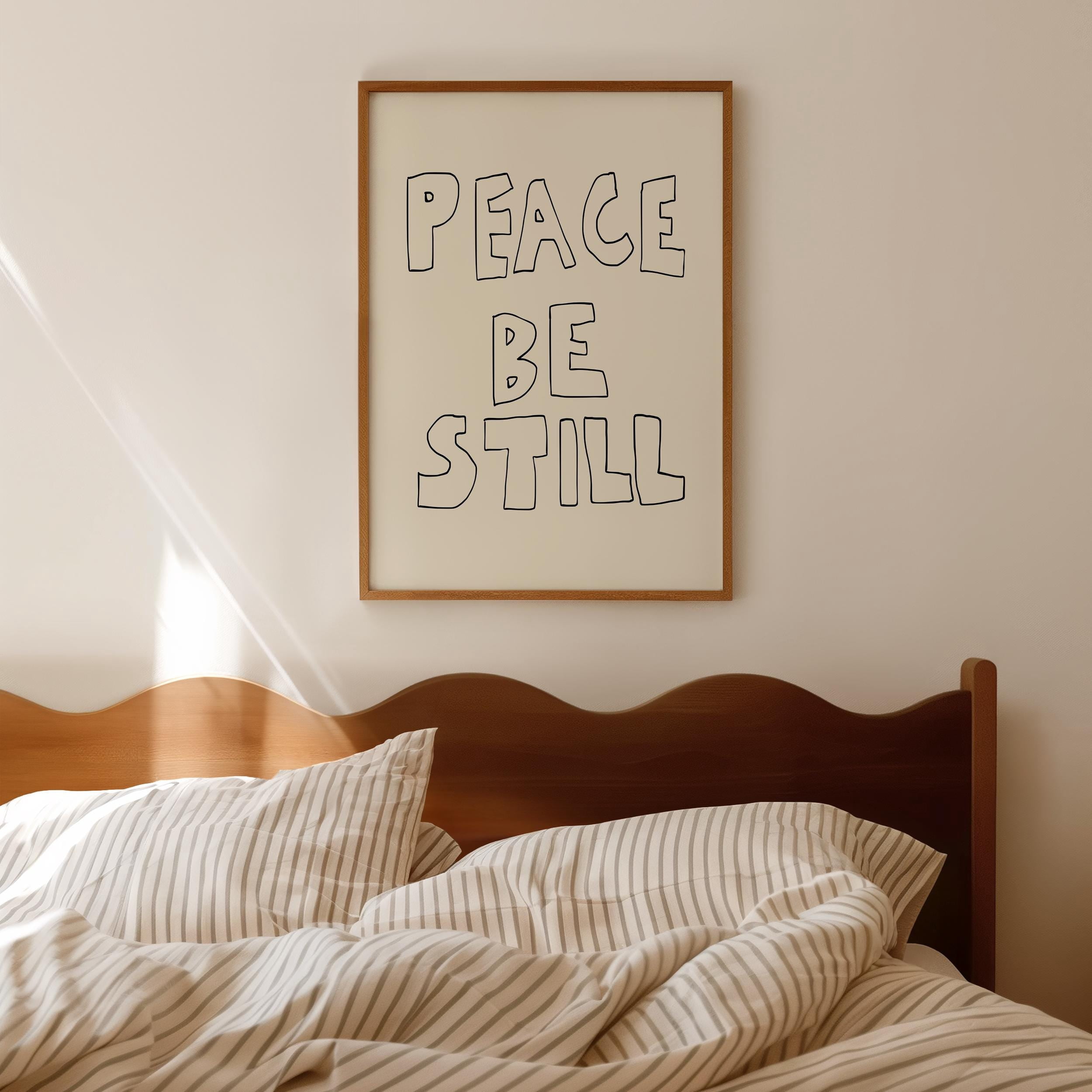 369 Prints trendy Christian Print Peace Be Still Poster Neutral ...