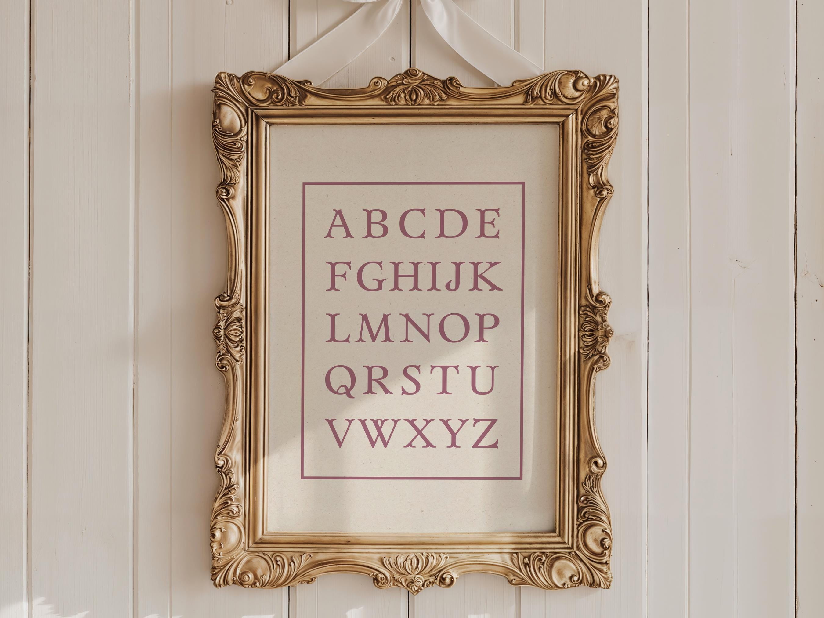 369 Prints vintage Abc Print | Wall Art, Muted Pink Nursery Decor, Abc ...