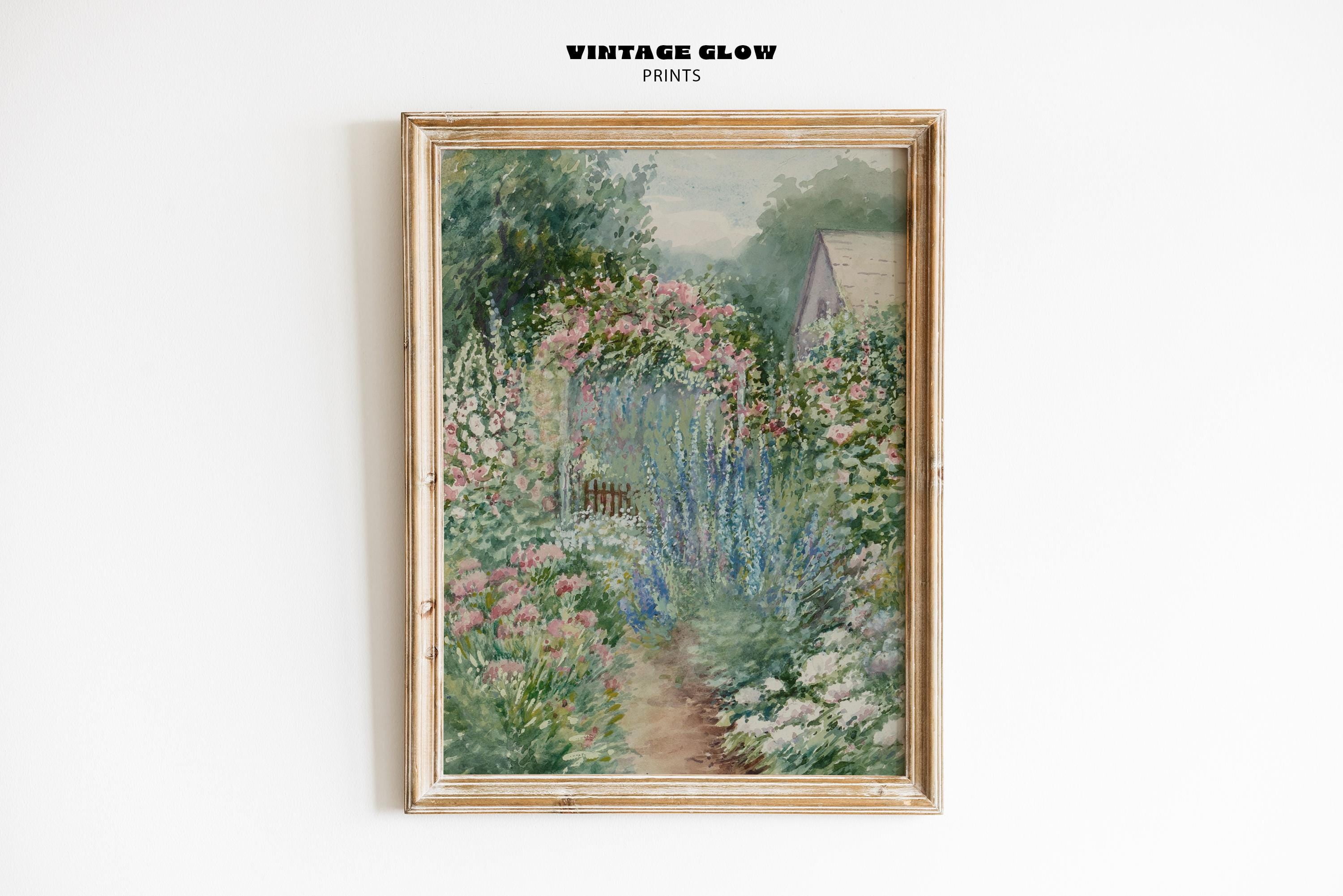 369 Prints vintage Flower Garden | Spring Cottage Wall Art | Antique Floral Farmhouse Print ...