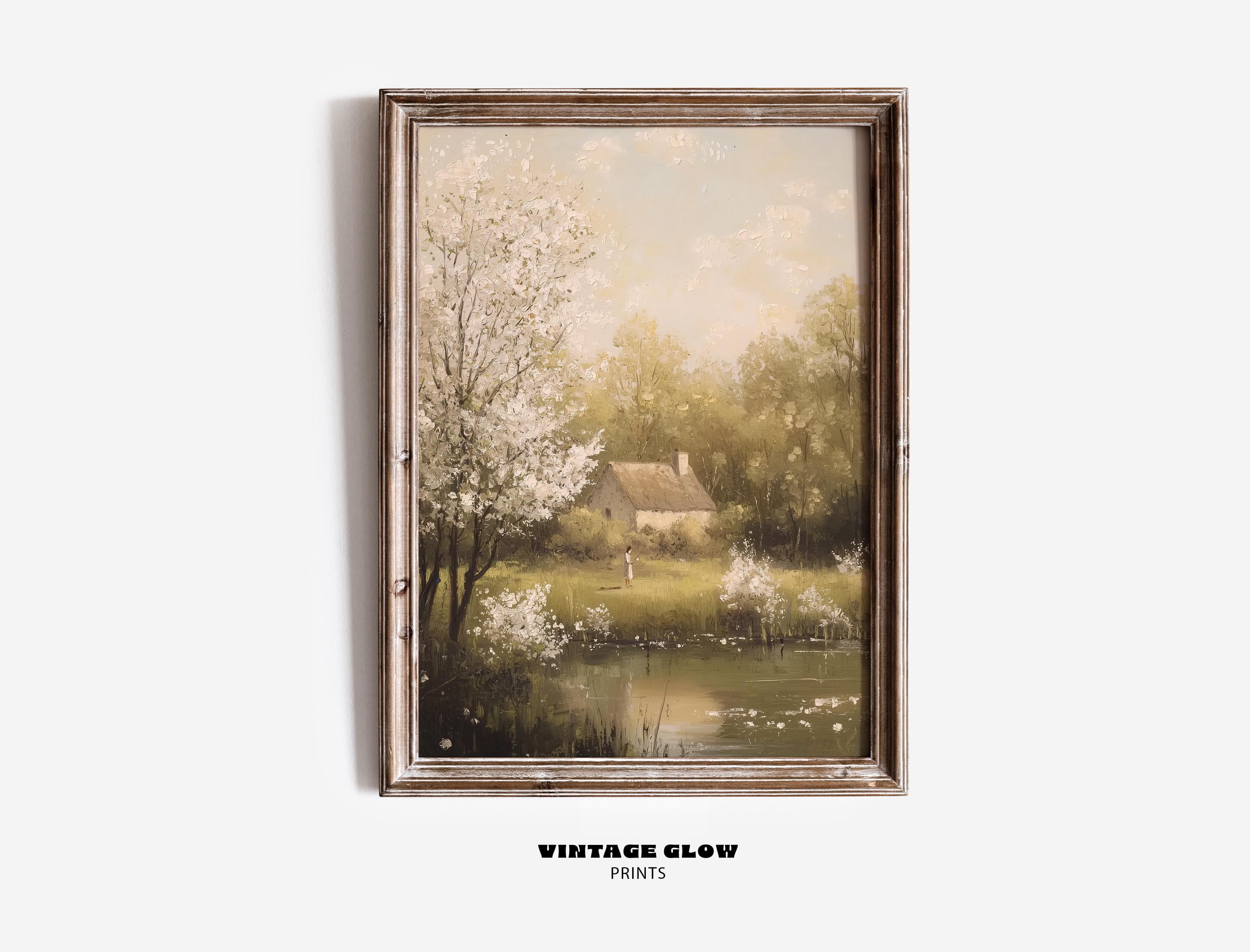 369 Prints vintage Spring Landscape Prints | Rustic Farmhouse Wall Art ...