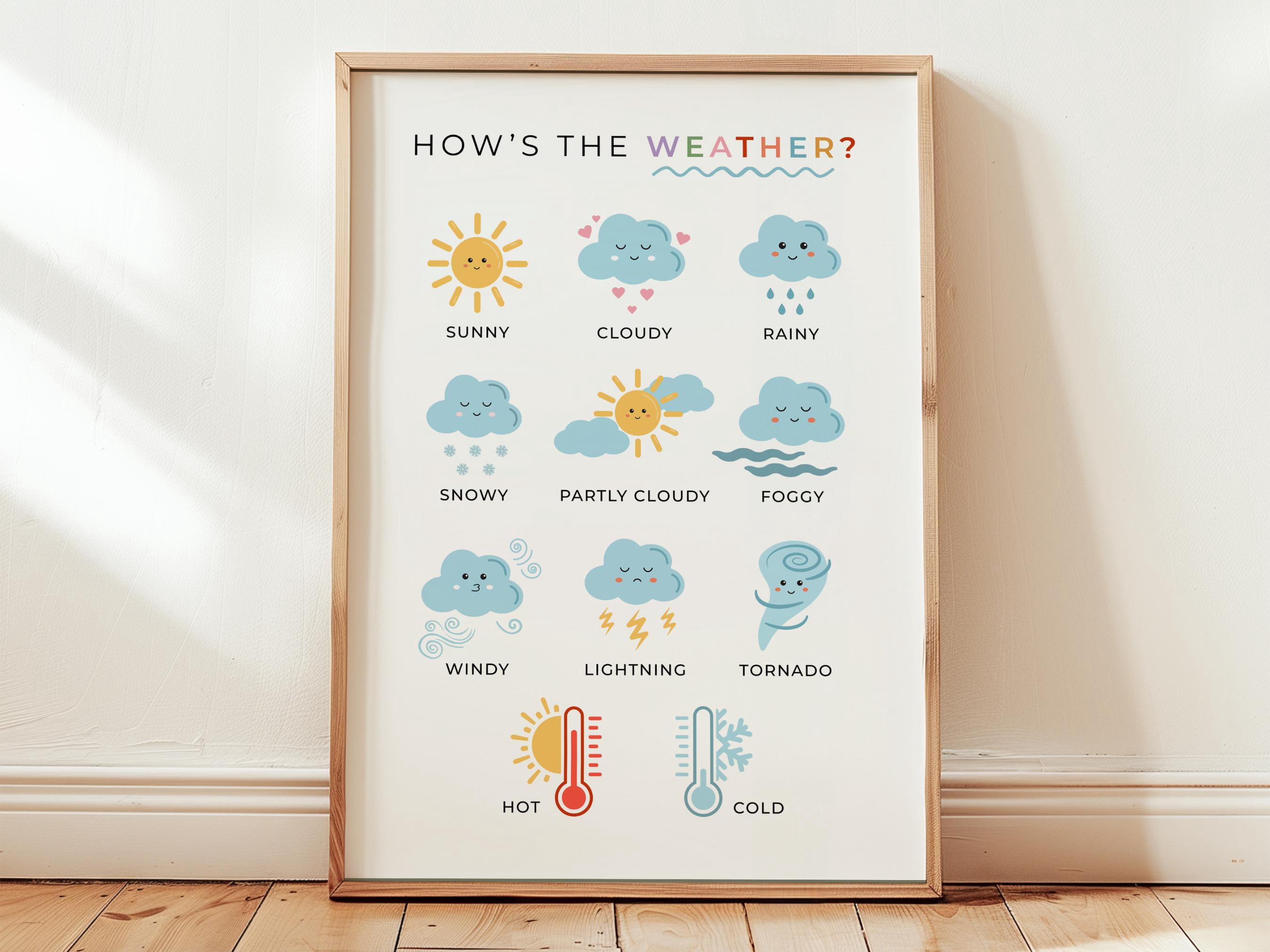 369 Prints weather Chart Print | Educational Poster, Kids Wall Art ...