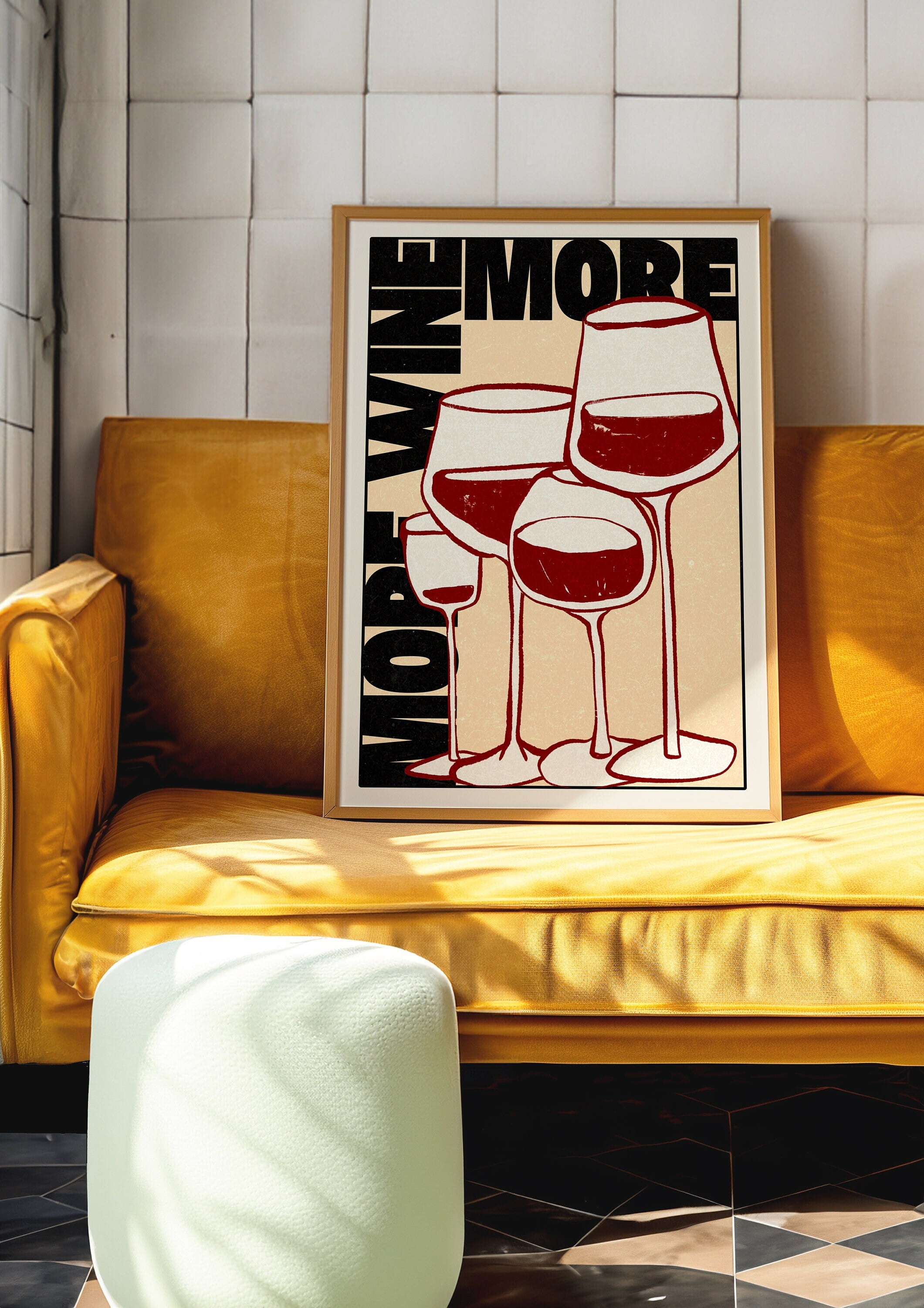 369 Prints wine Poster, 70S Poster, Red Wall Art, Trendy Wall Art, Bar ...