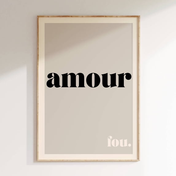 369 Prints amour Wall Art Print, Amour Love Print, Modern Typography ...