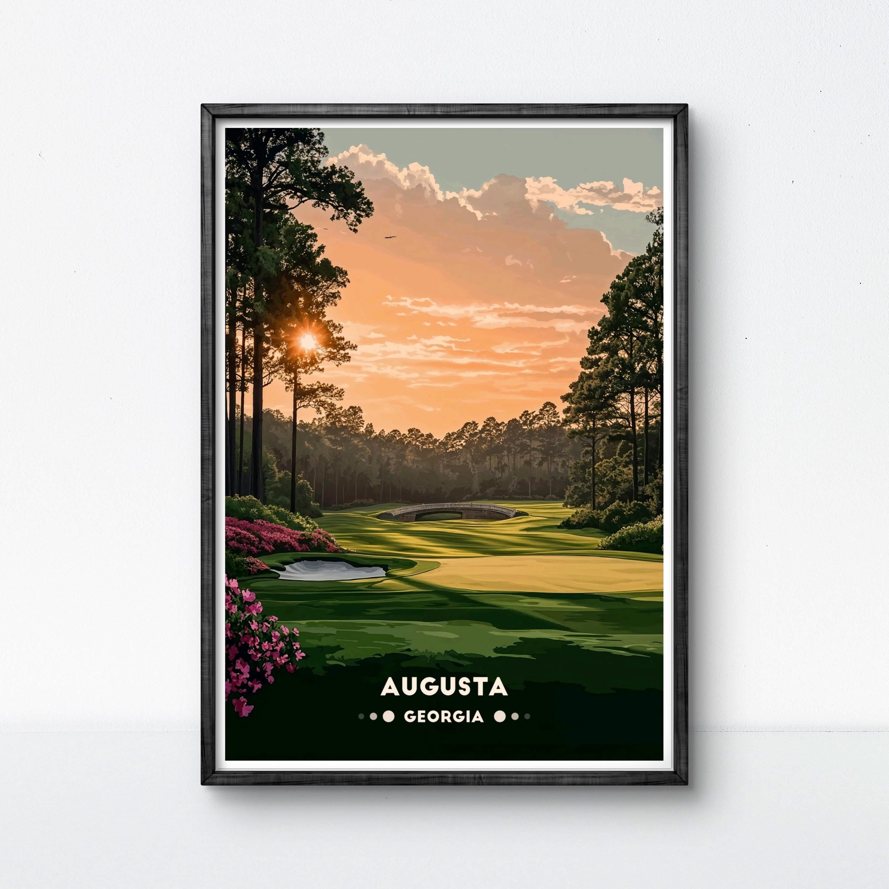 369 Prints augusta Golf Poster Georgia Golf Course Art Vintage Travel ...