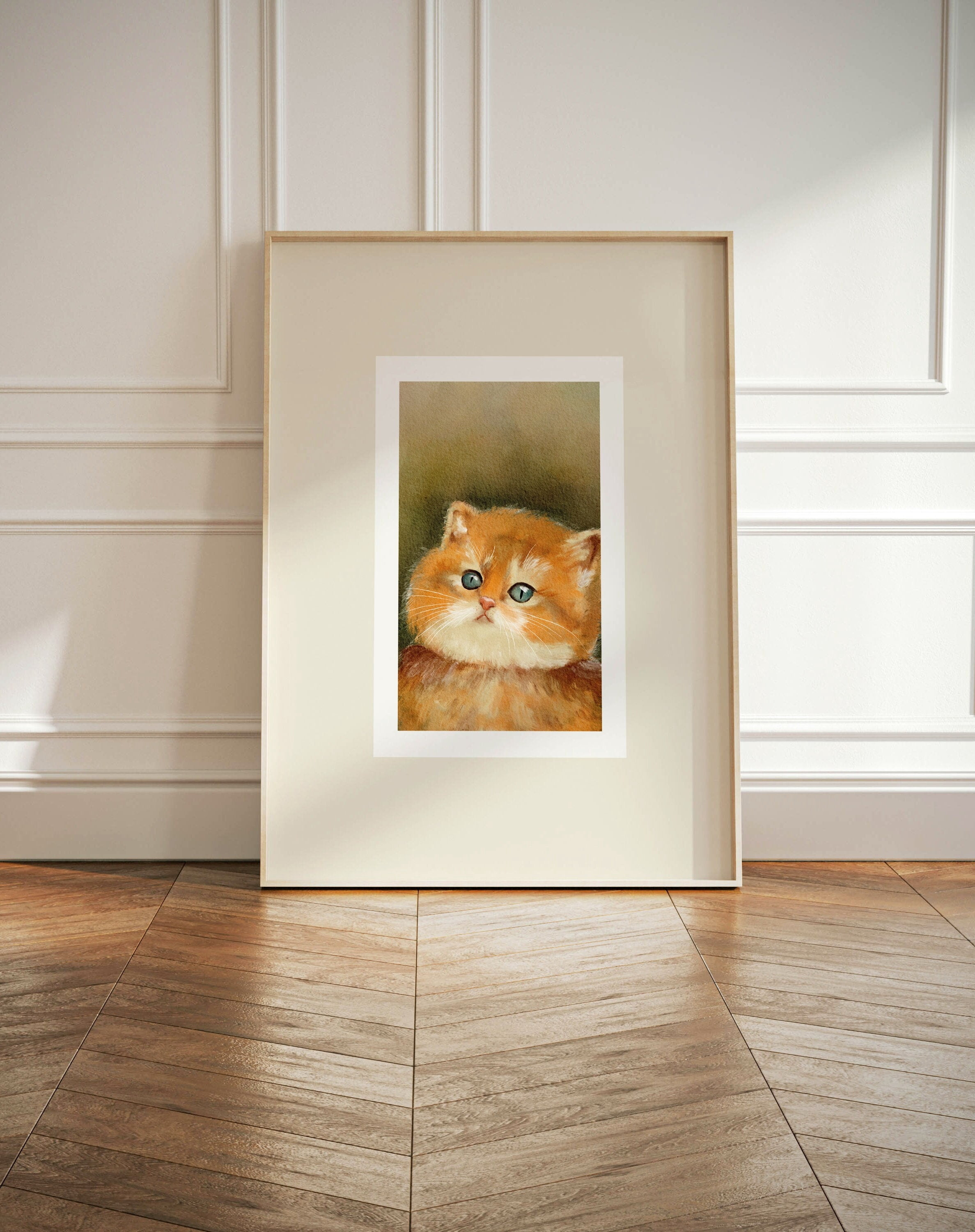 369 Prints cat Art, Orange Tabby Print, Yellow Cat, Cat Pet ...