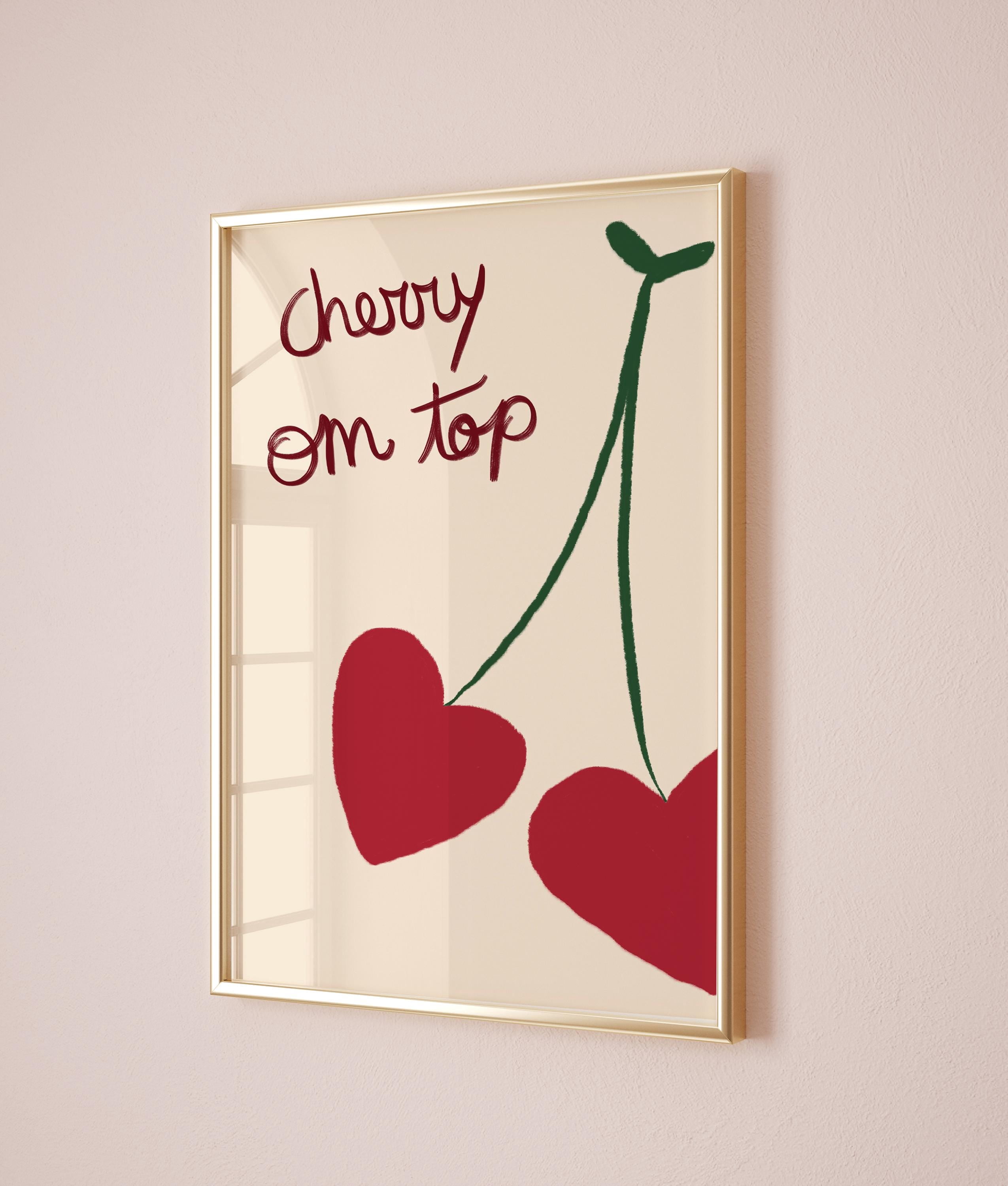 369 Prints cherry Wall Art Print, Cherry Poster, Coquette Wall Art ...