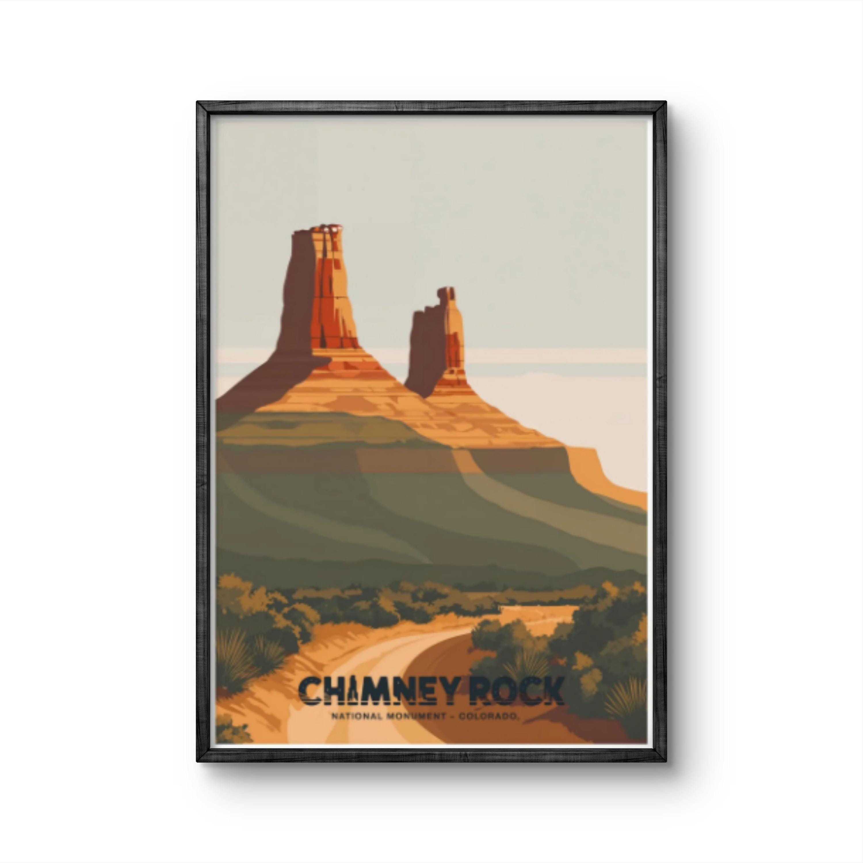 369 Prints chimney Rock Poster, Colorado National Monument Print, Red ...