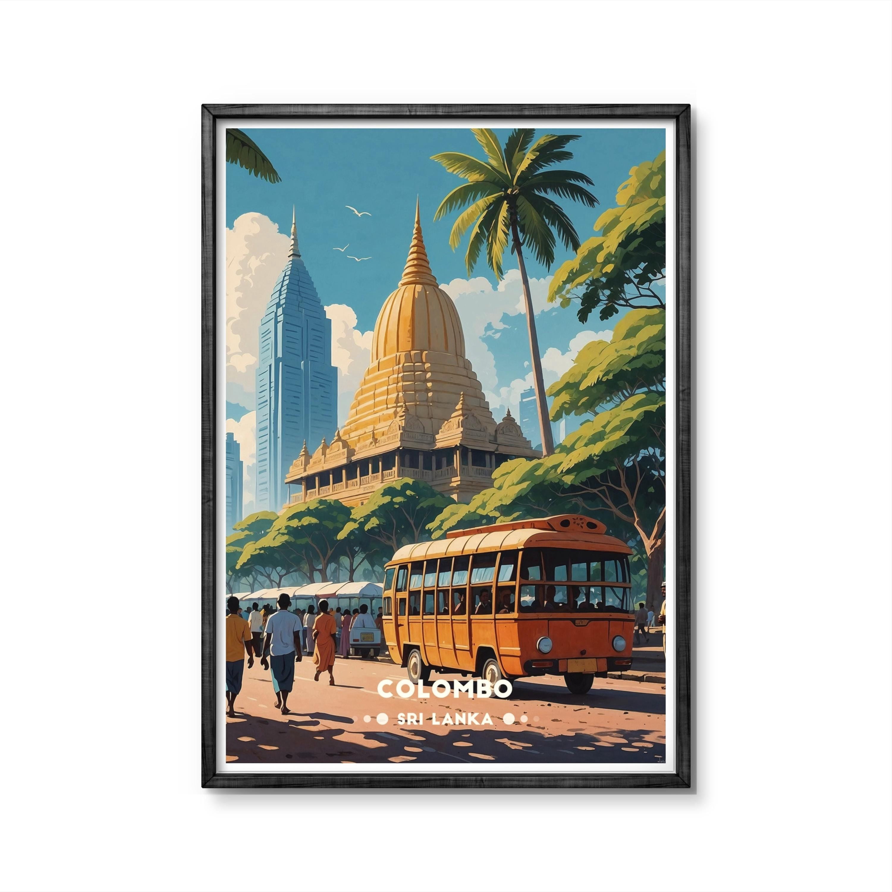 369 Prints colombo Vintage Poster, Sri Lanka - Stunning Depiction Of ...