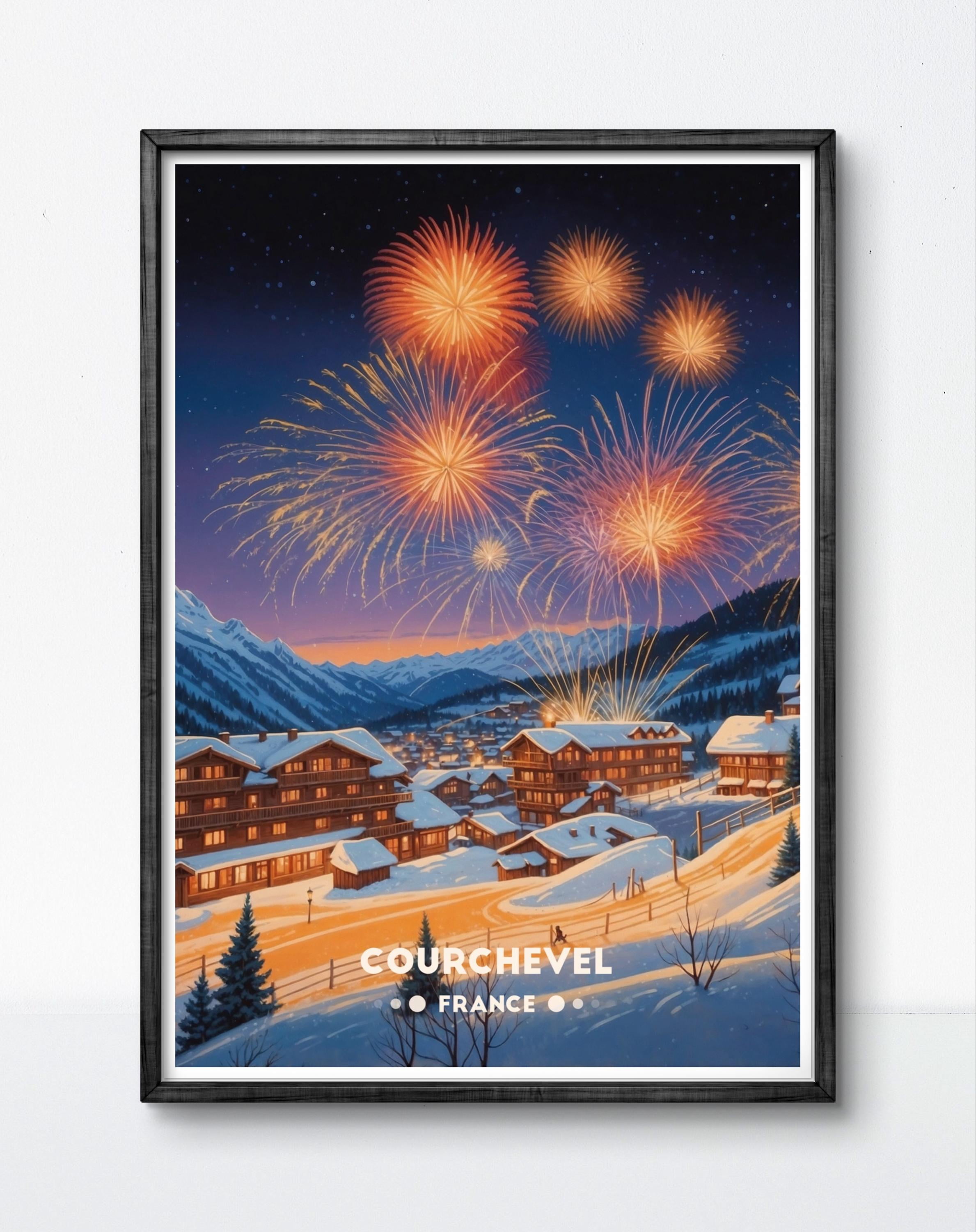 369 Prints courchevel France Ski Resort Poster – Alpine Chalet ...