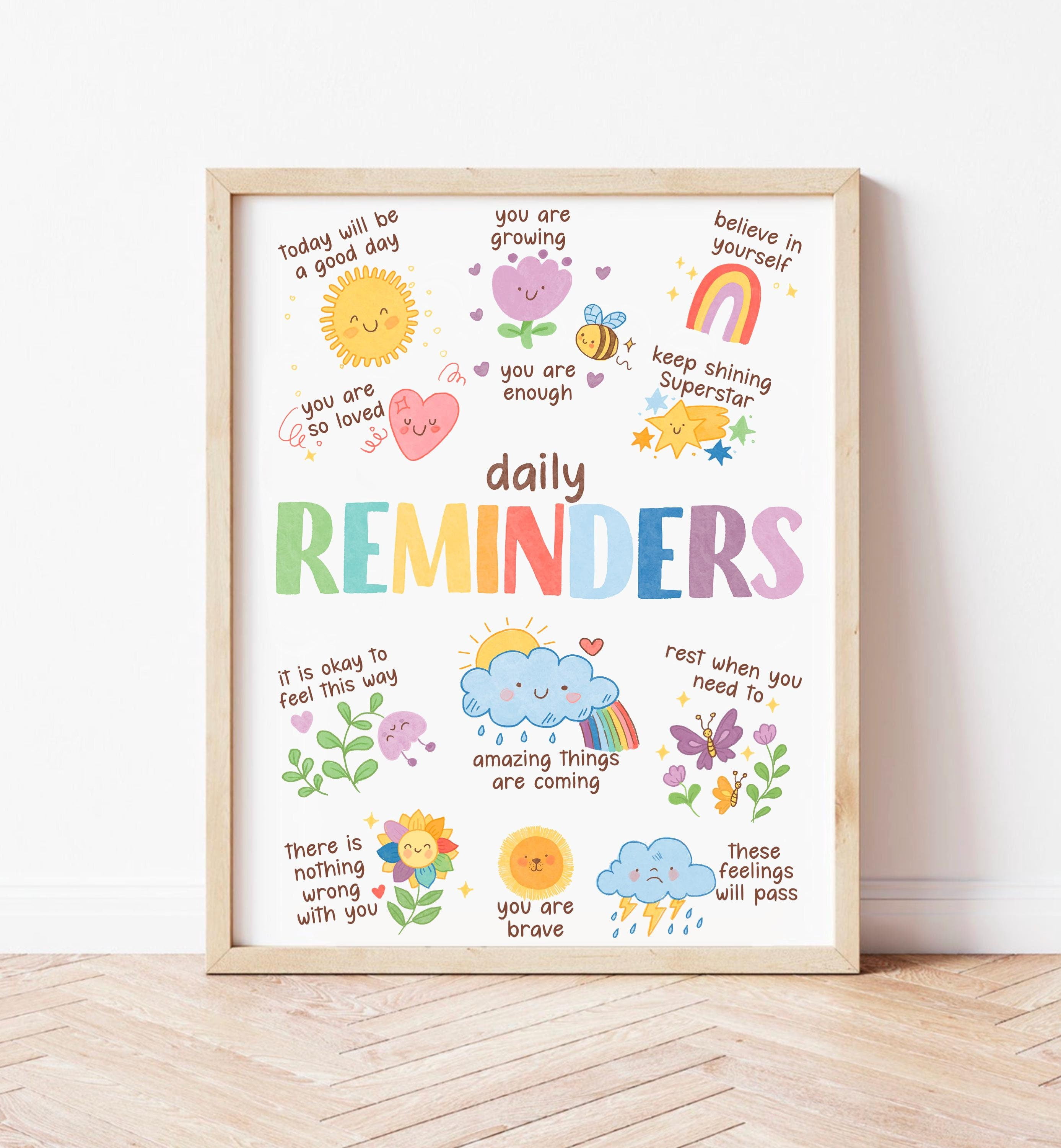 369 Prints daily Reminders Print Therapy Office Decor, Positive ...