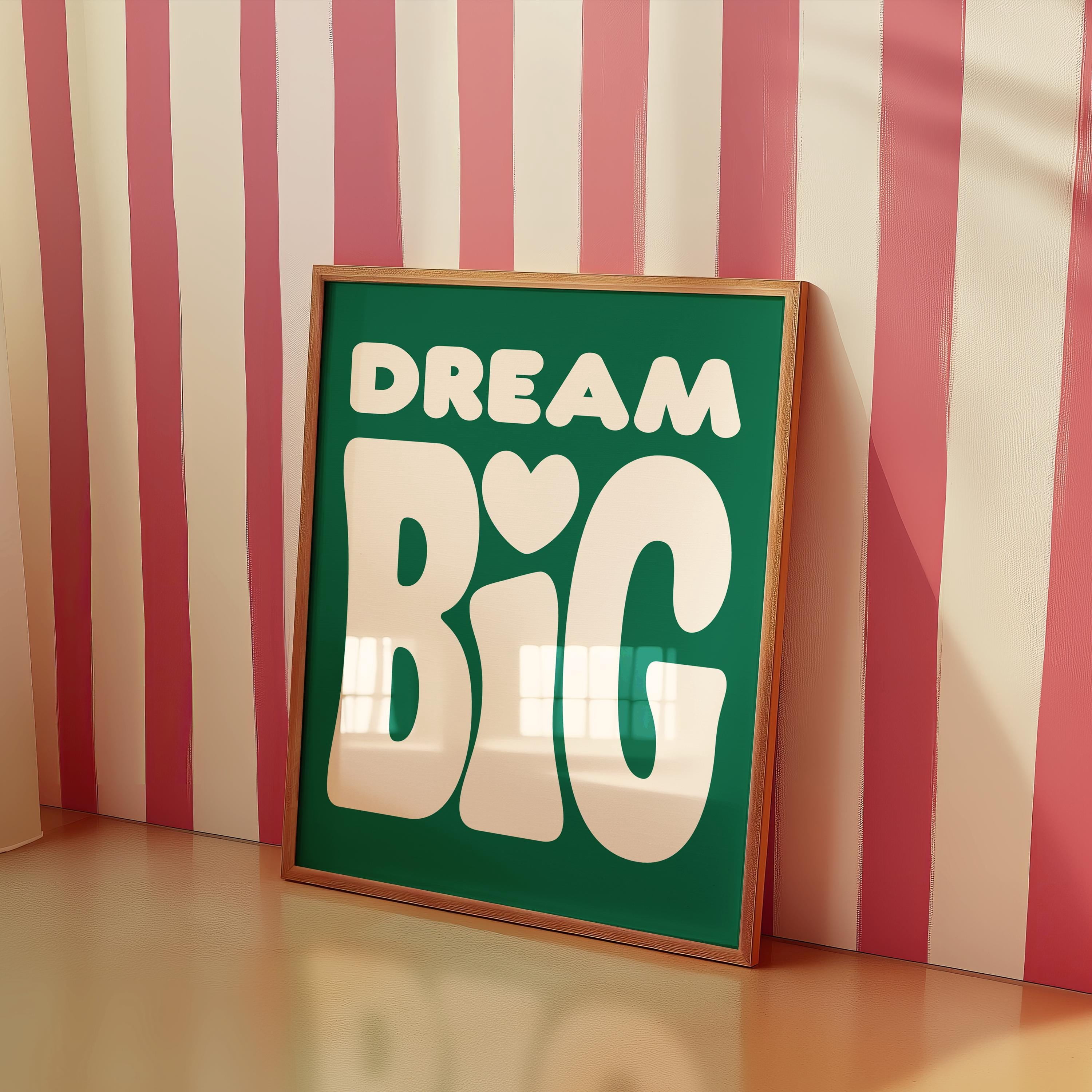 369 Prints dream Big Colorful Print For Kids Wall Art Nursery Poster ...