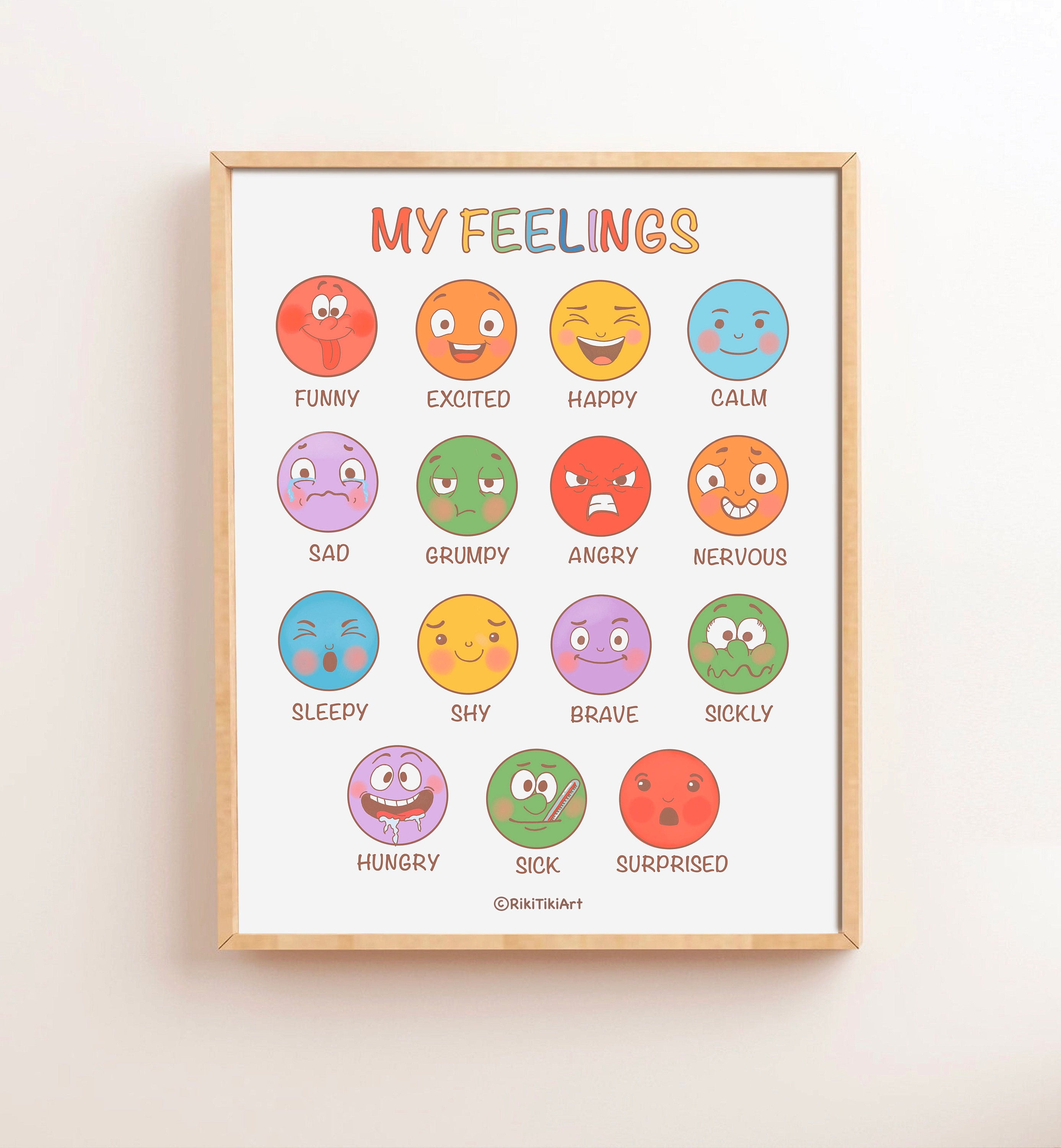 369 Prints emotions Educational Posters For Toddlers Feelings Chart ...