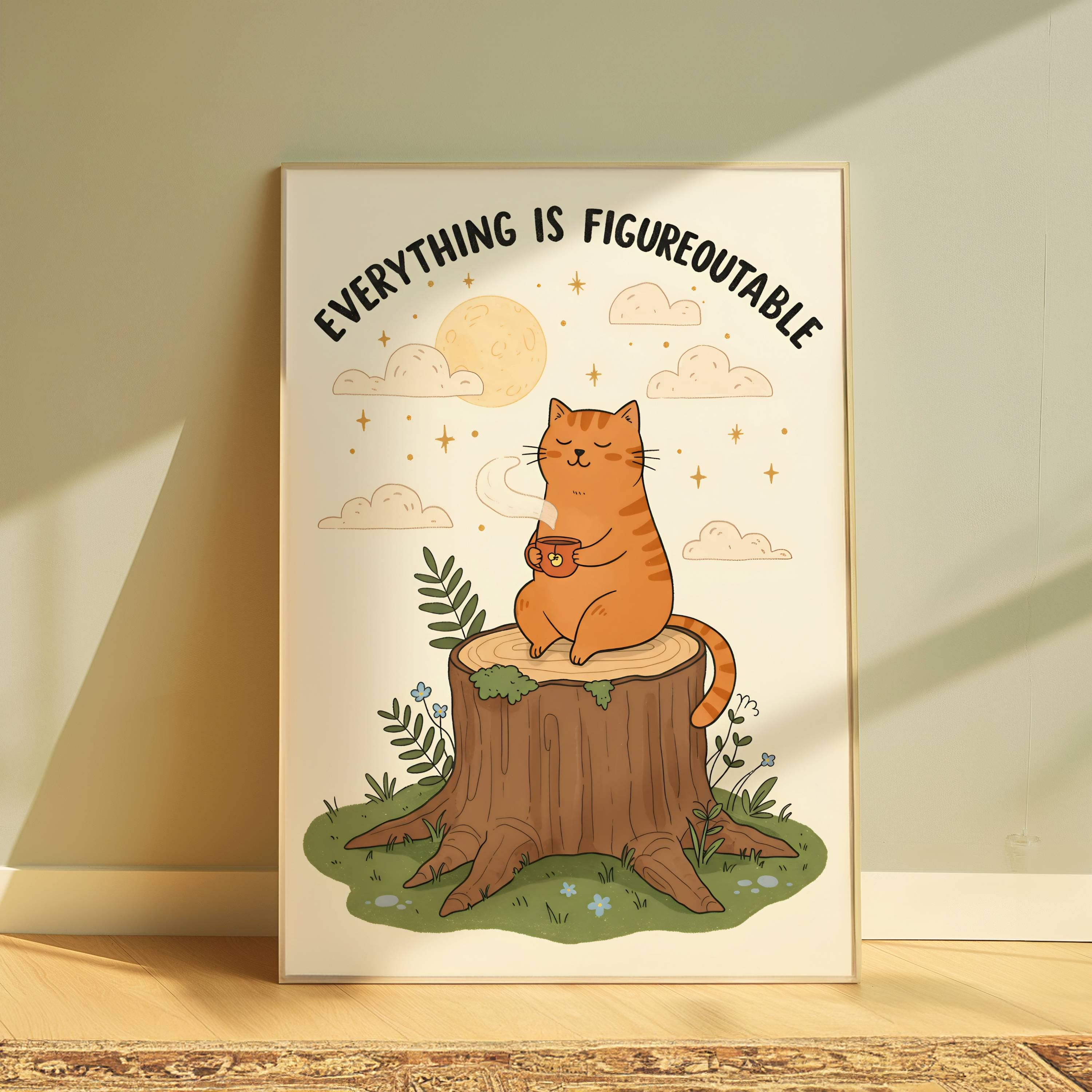 369 Prints everything Is Figureoutable Typography Affirmation Wall Art ...