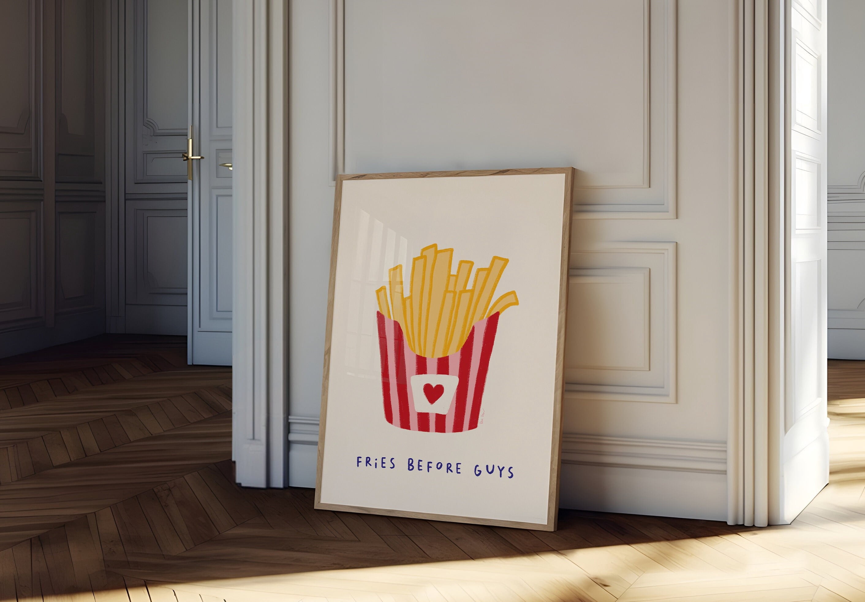 369 Prints fries Before Guys Wall Art, French Fries Print, Modern ...