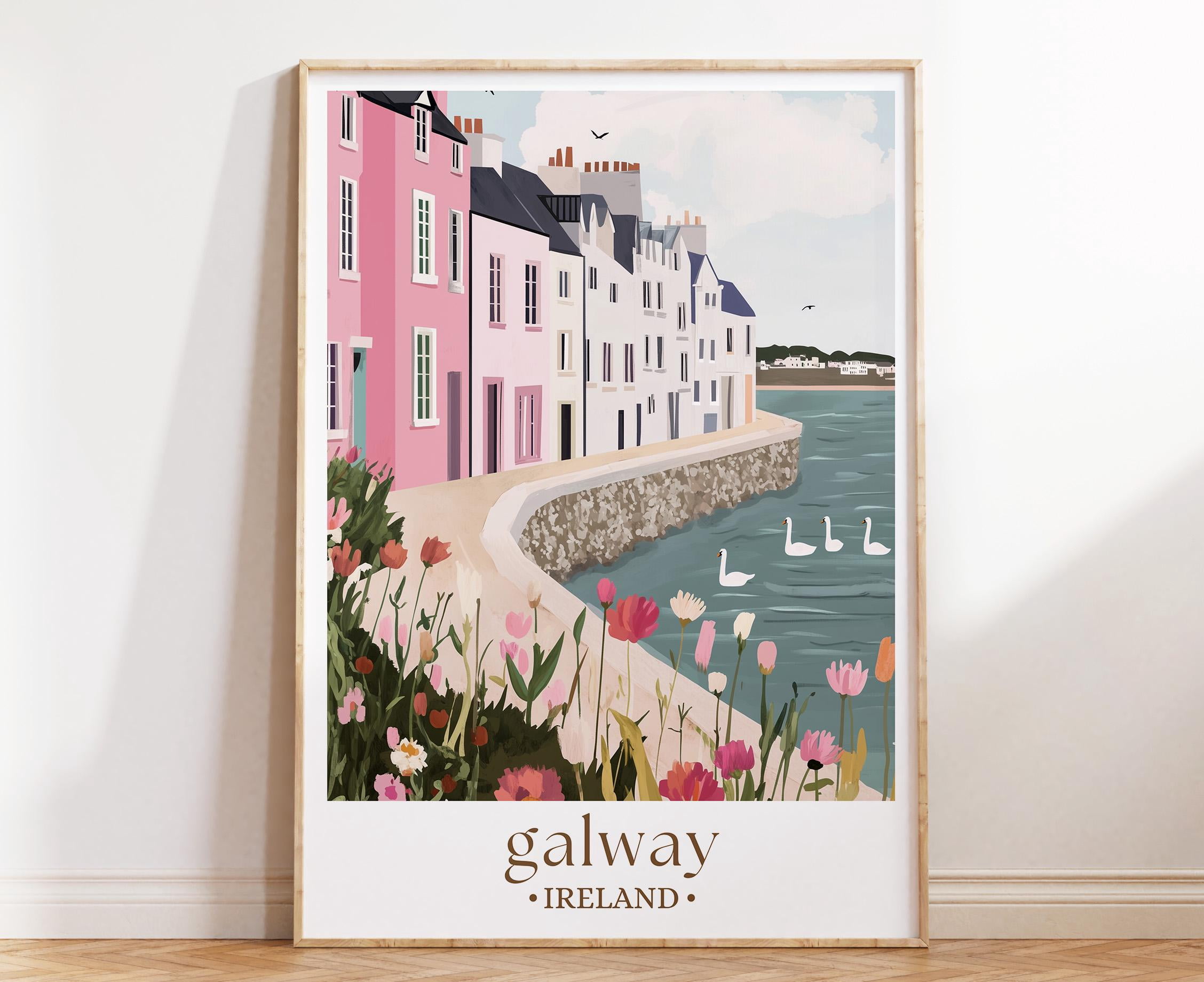 369 Prints galway Ireland Art Print, Irish Coastal Town Poster ...