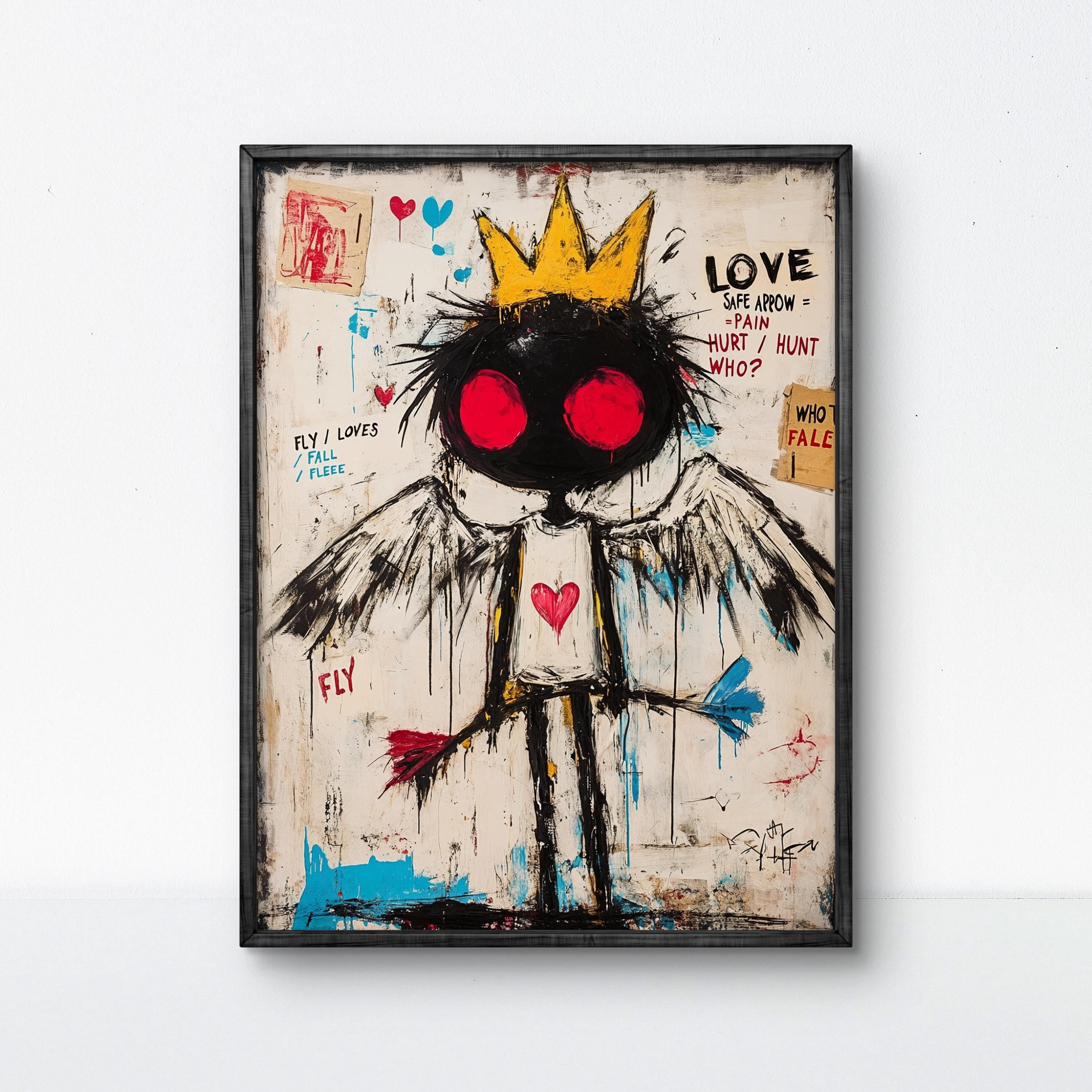 369 Prints graffiti Art Print • Cupid Art • Crown Artwork • Bold Urban ...