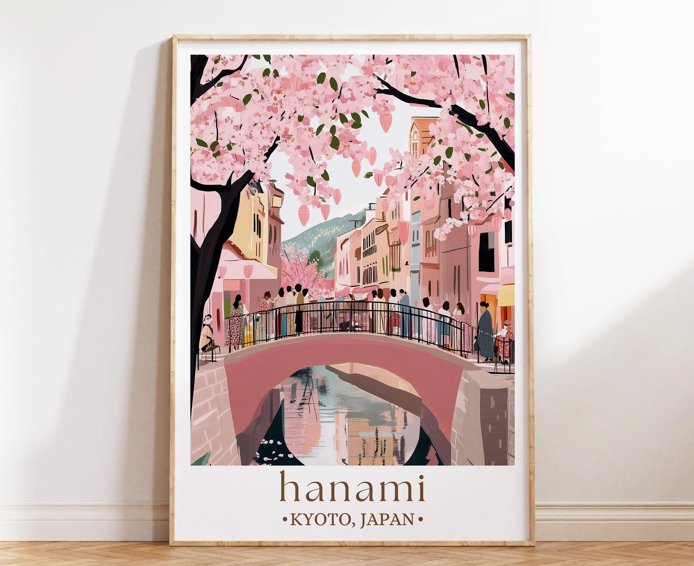 369 Prints hanami Kyoto Art Print, Cherry Blossom Festival Poster ...