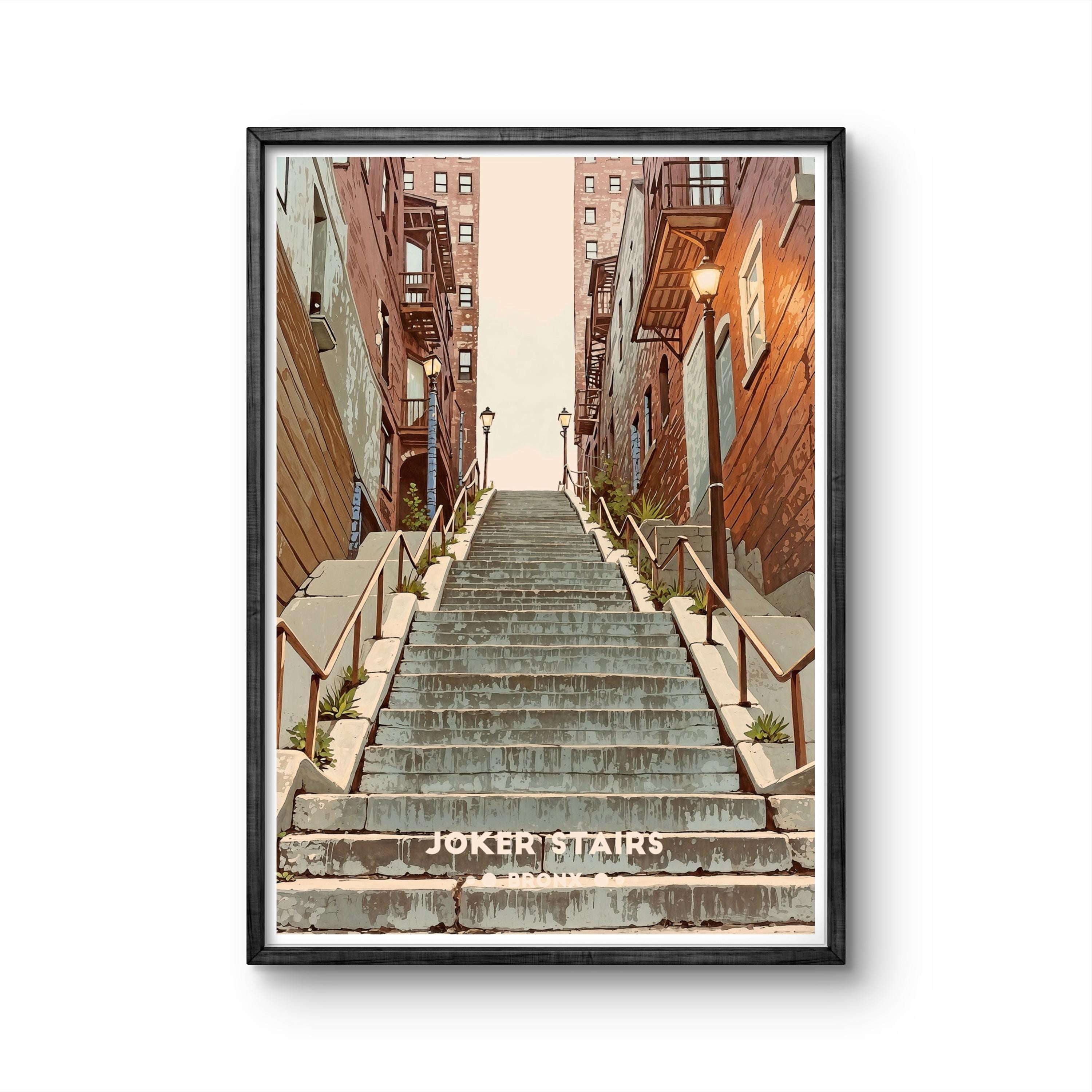 369 Prints joker Stairs Vintage Poster - Bronx Nyc - Iconic Urban Art ...