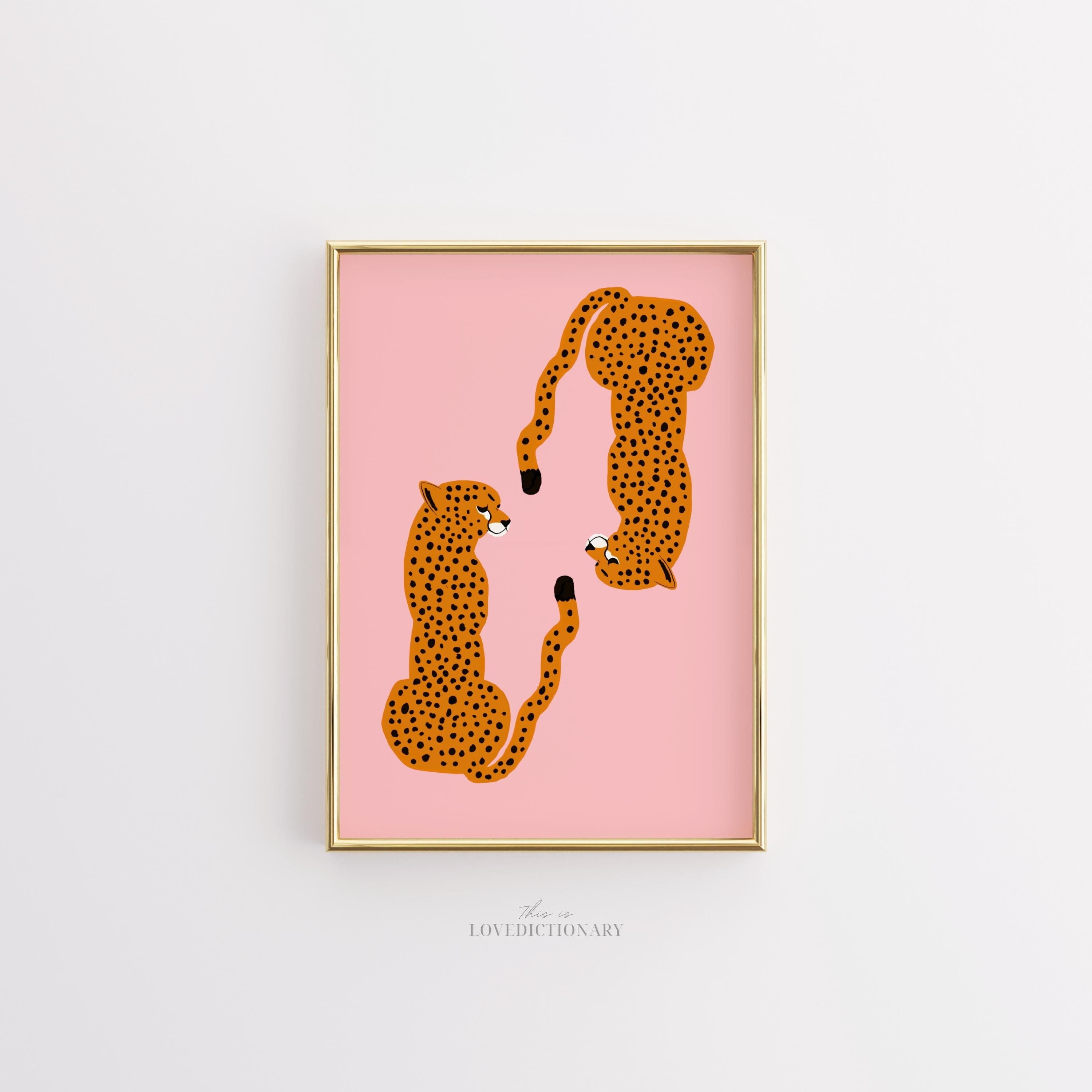 369 Prints leopard Print, Maximalist Wall Art, Colorful Leopard Wall ...