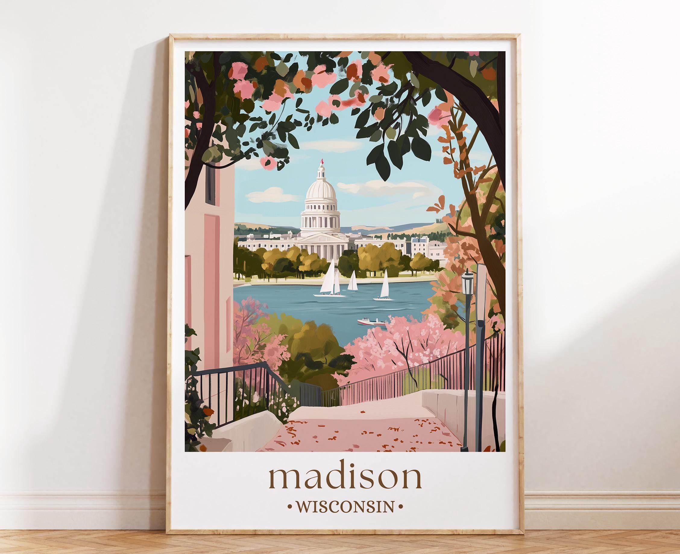 369 Prints madison Wisconsin Art Print, Capitol City Poster ...