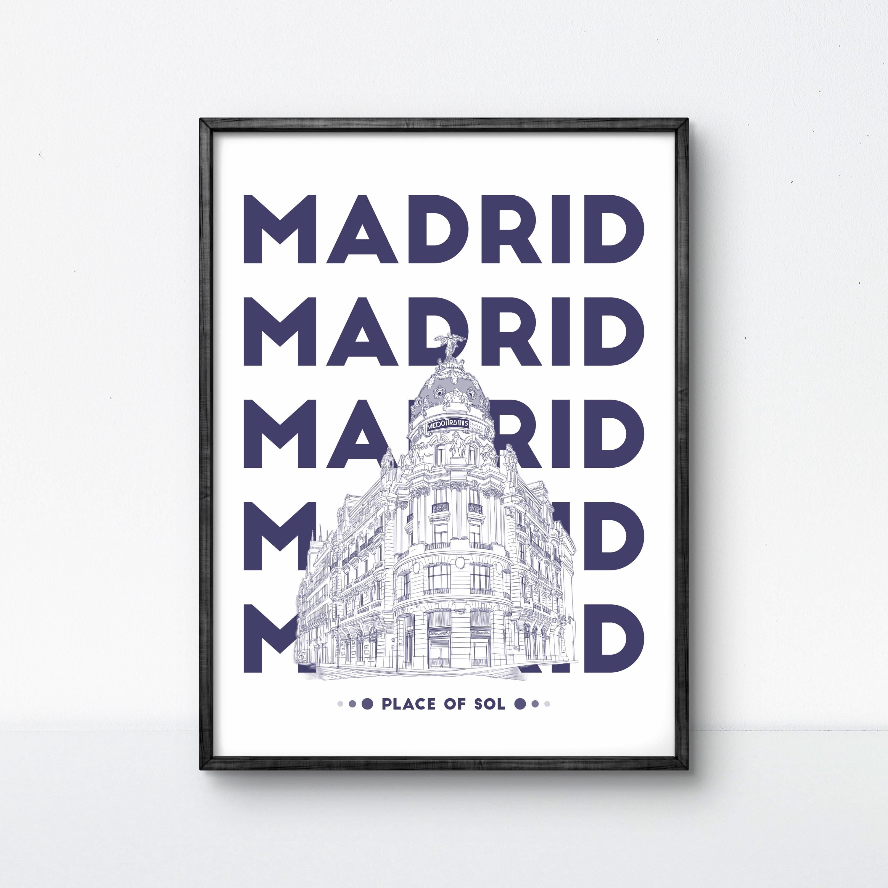 369 Prints madrid Place Of Sol Poster - Elegant Urban Artwork ...