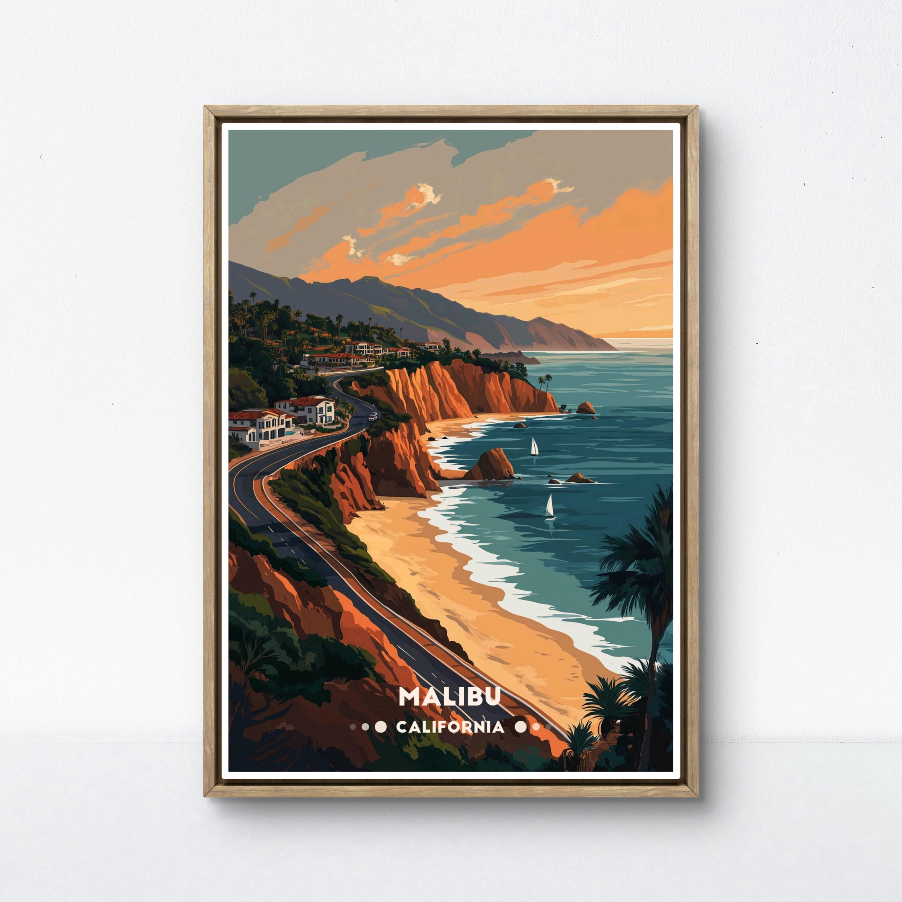 369 Prints malibu Poster, California Coast Print, Pacific Highway Art ...