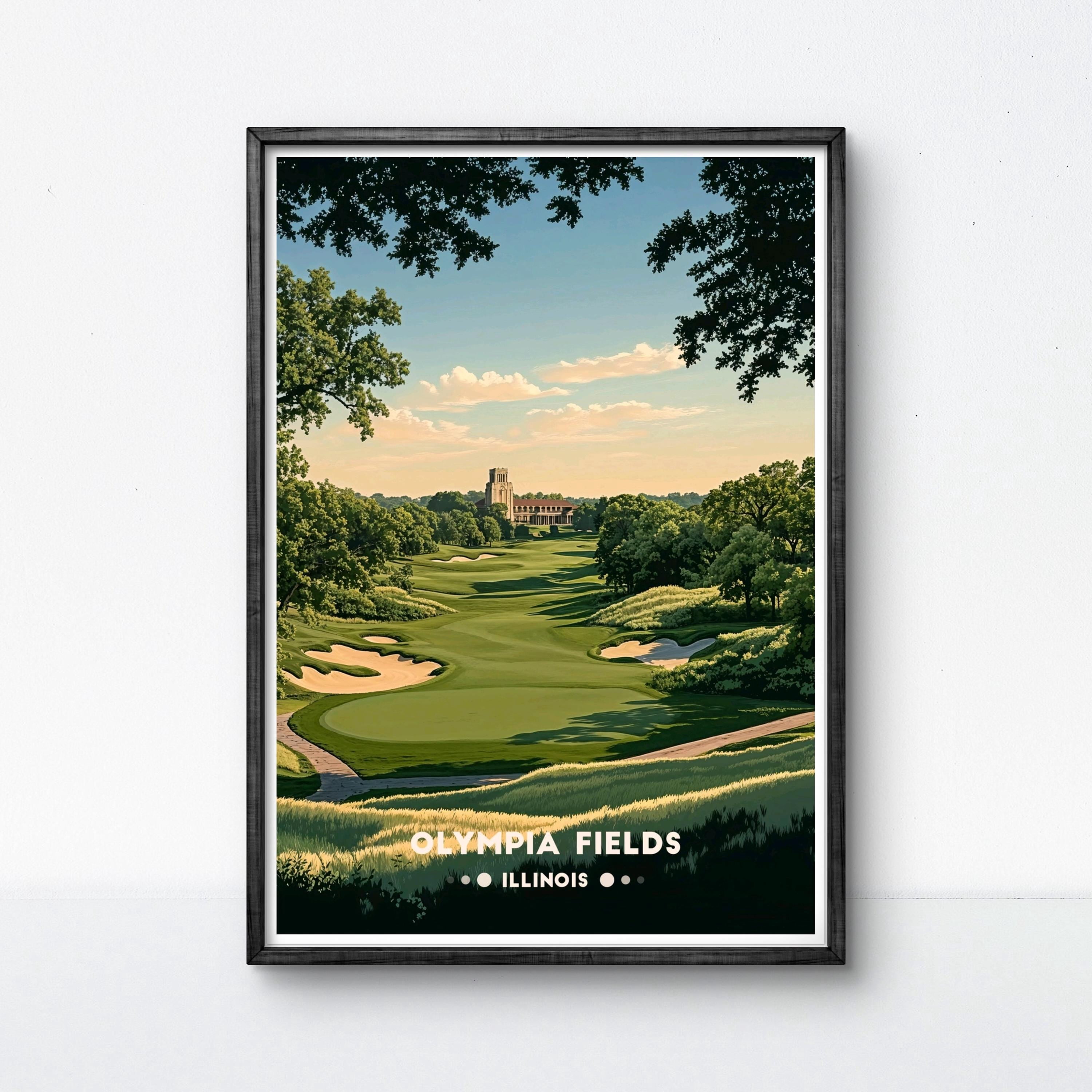 369 Prints olympia Fields Golf Poster, Illinois Golf Art Print, Classic ...
