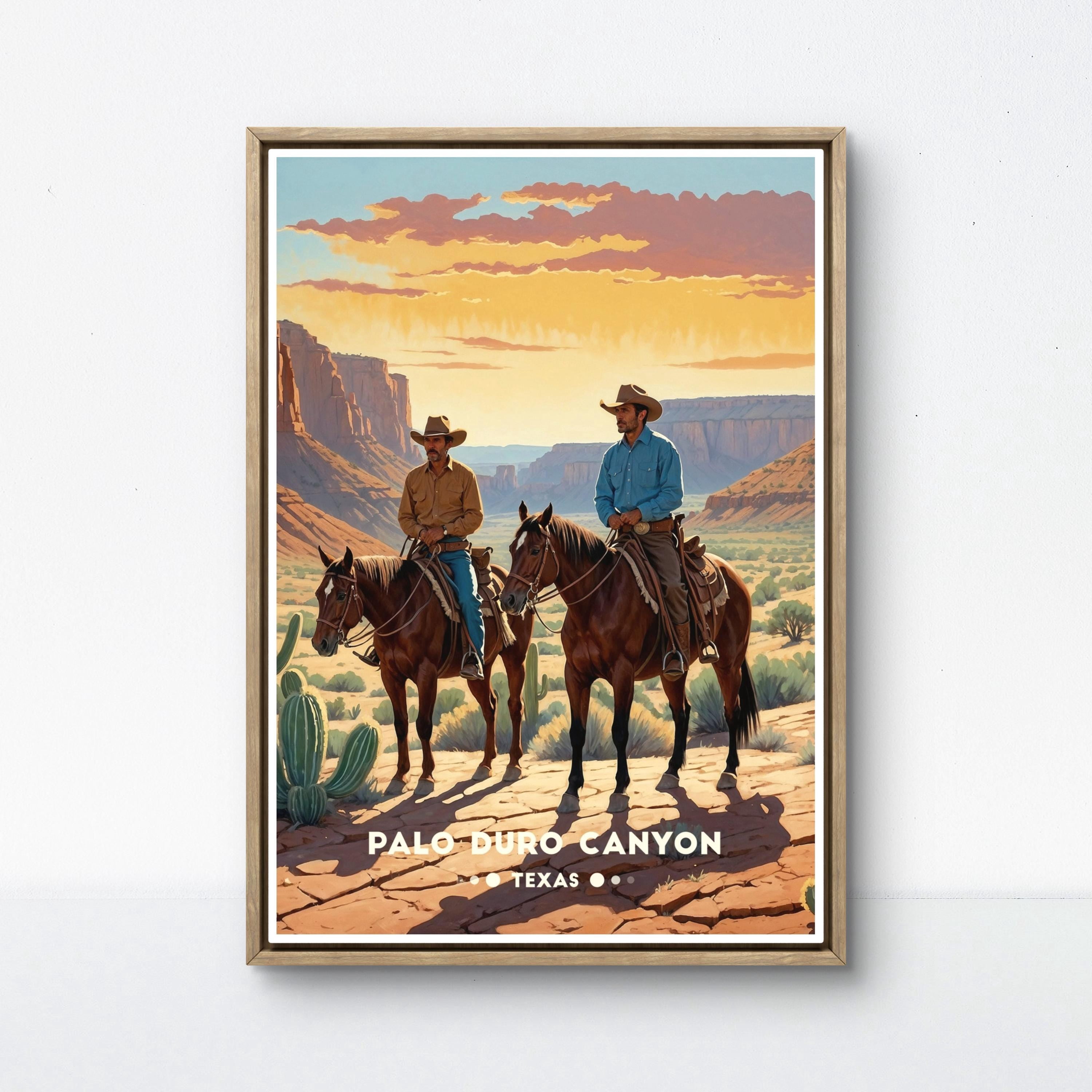 369 Prints palo Duro Canyon Vintage Poster, Texas Cowboys Artwork ...
