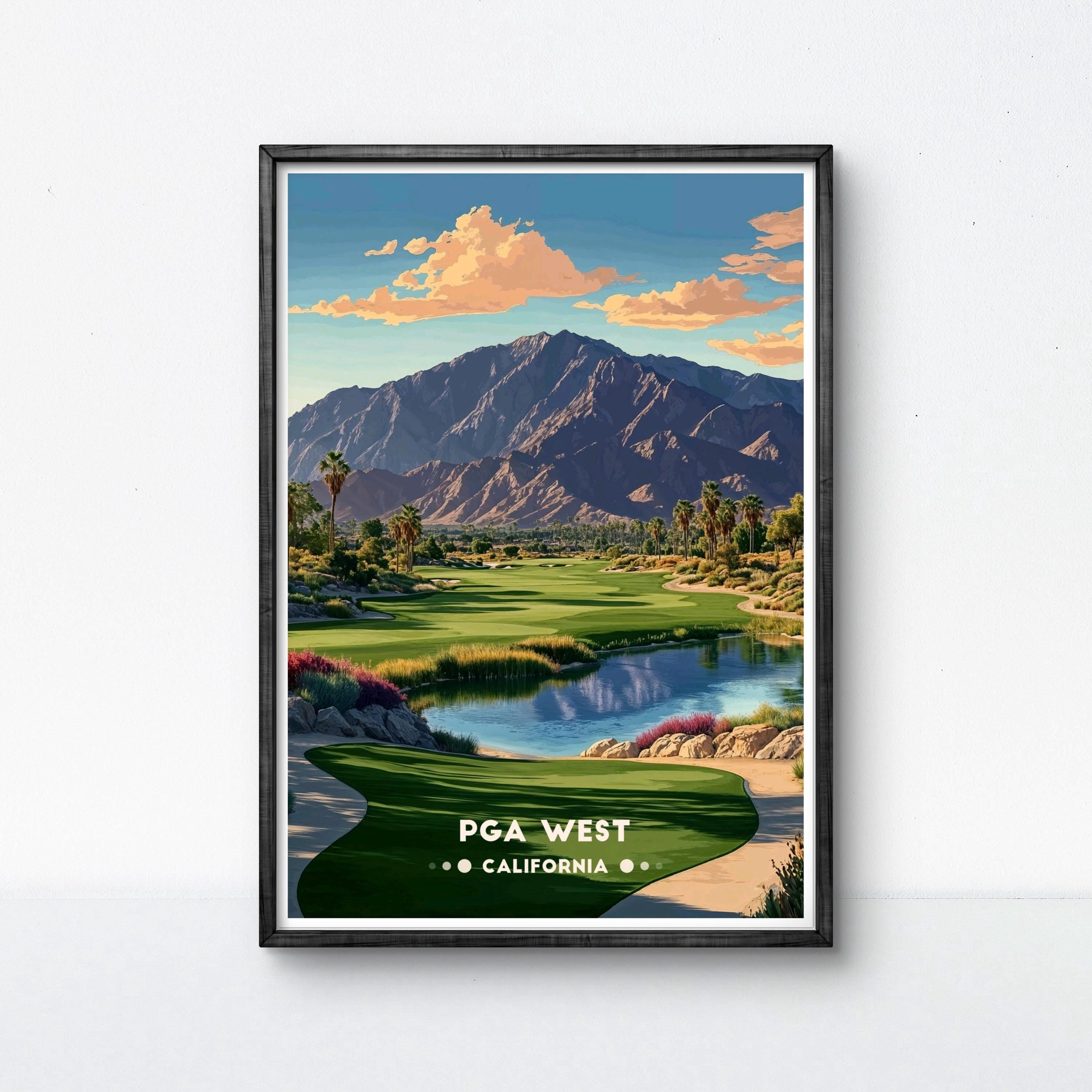 369 Prints pga West Golf Poster, California Desert Golf Art Print ...