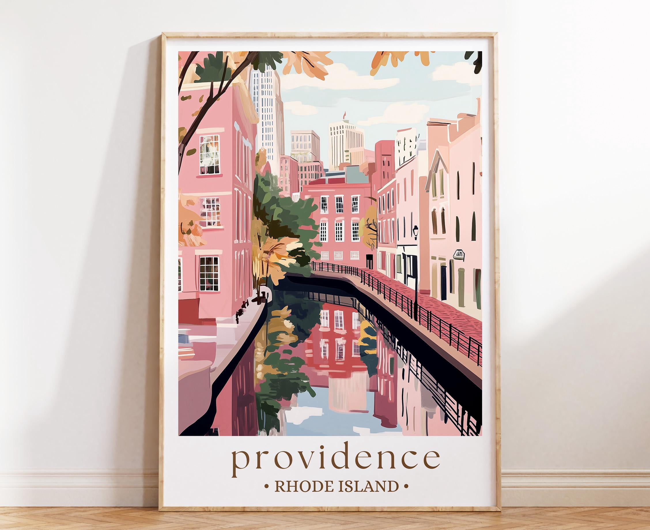 369 Prints providence Rhode Island Poster, Illustrated City Art Print ...